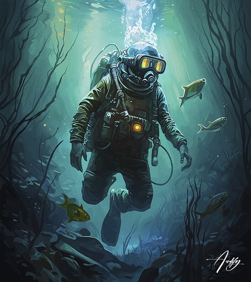 ArtStation - Plunge into the Depths: Exploring the Mysteries of the Underwater Ocean