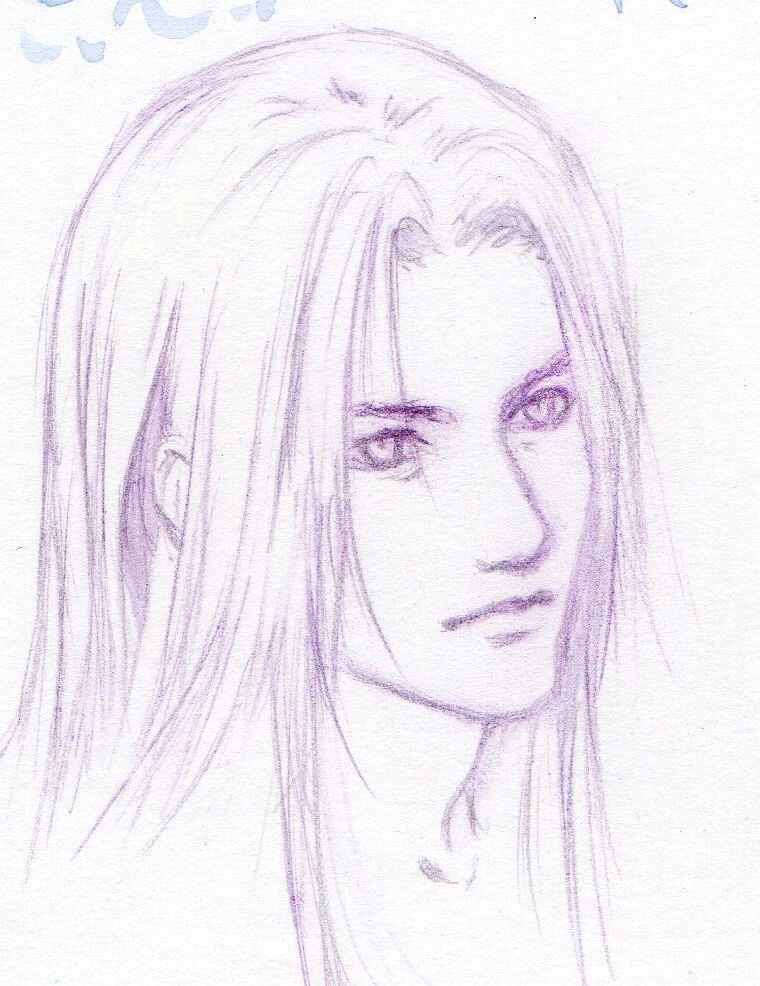 sephiroth face drawing