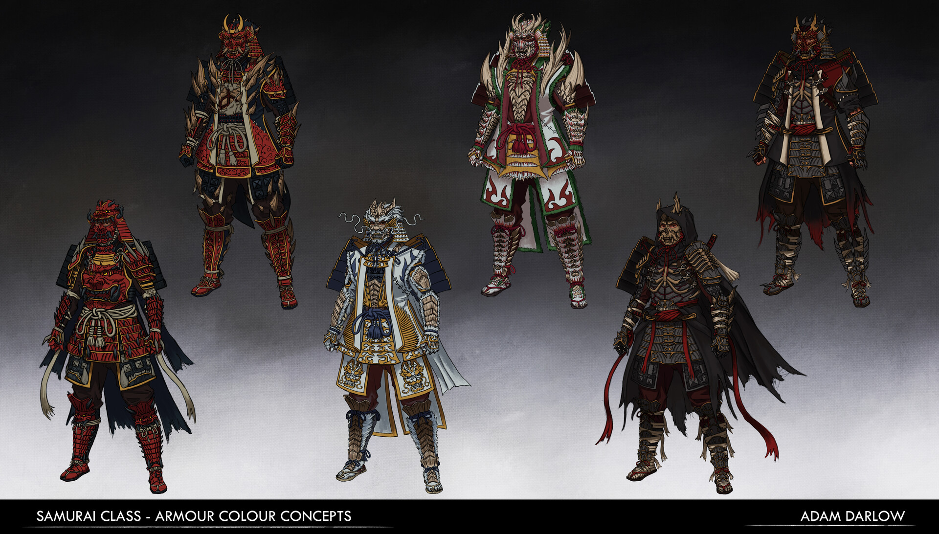 Adam Darlow - Samurai Class - Armour Concepts - Colour Designs