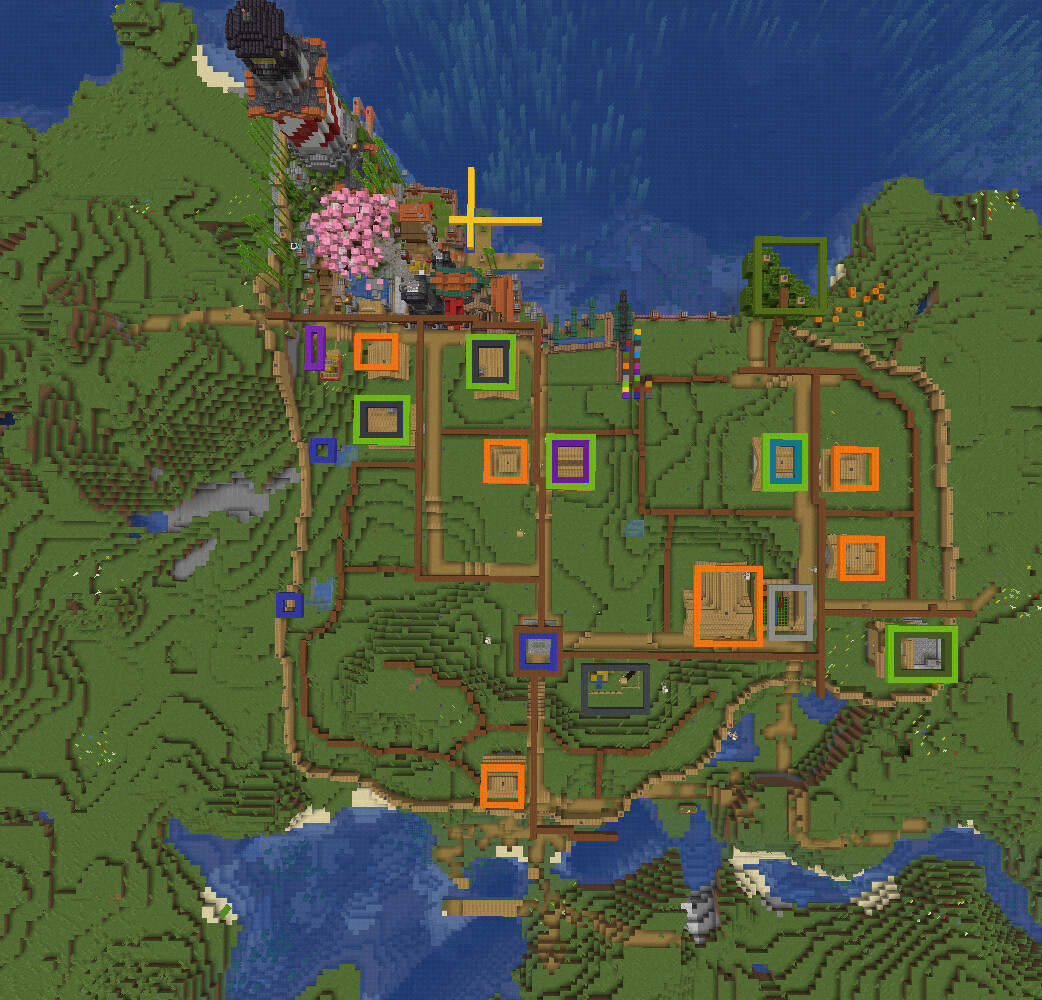 ArtStation - Minecraft Project: Seaport Path layout