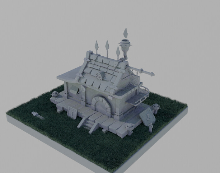 ArtStation - CARTOON HOUSE // 3D MODELING