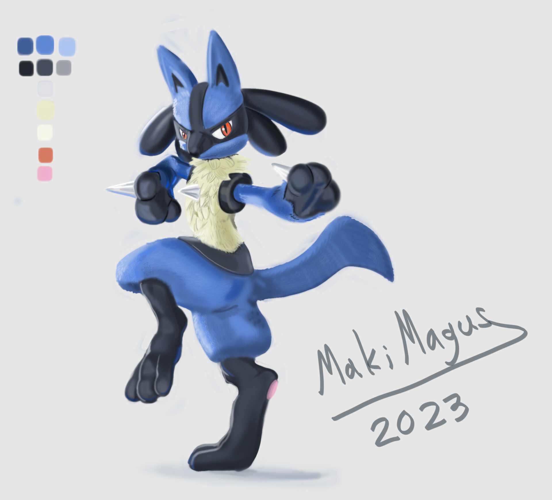 ArtStation - Painting the Smash Roster Day 28: Lucario