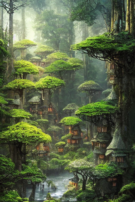 ArtStation - Elves village environments