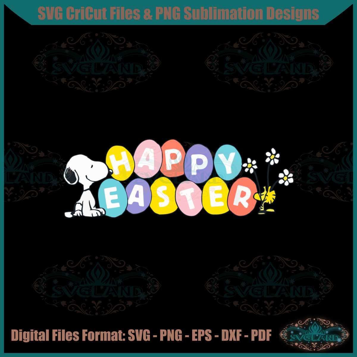 ArtStation - Peanuts Snoopy Happy Easter Egg Best SVG Cutting Digital Files