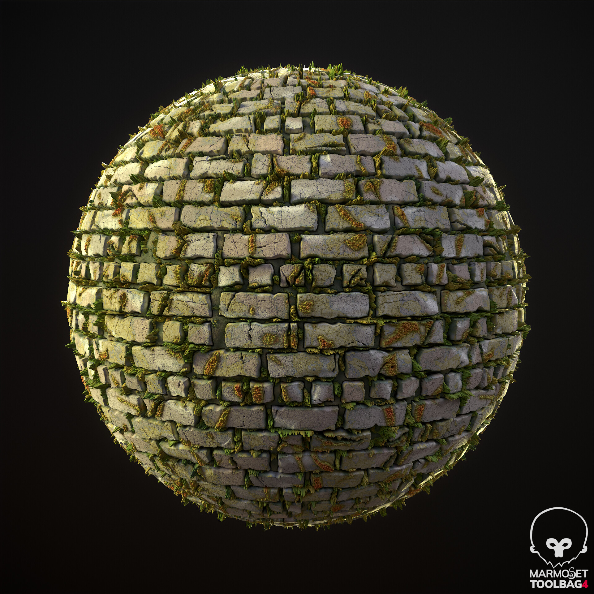 ArtStation - Overgrown Brick Wall | Material