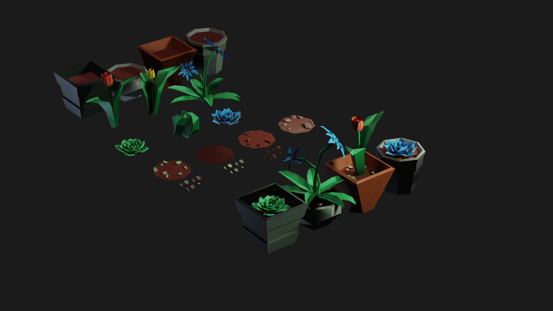 ArtStation - Modular Potted Plants