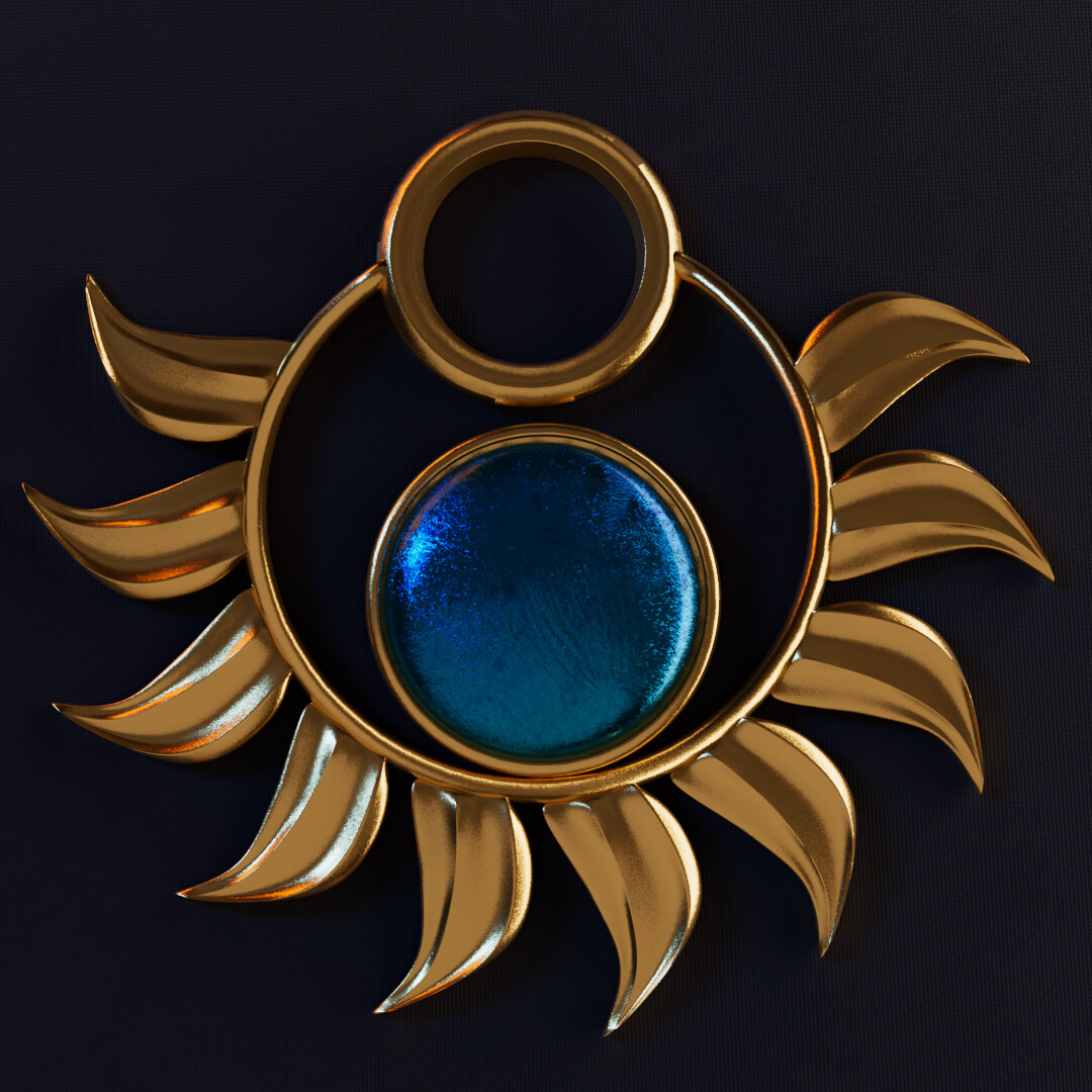 ArtStation - Sun-inspired Jewelry design. It is ready for 3D printing