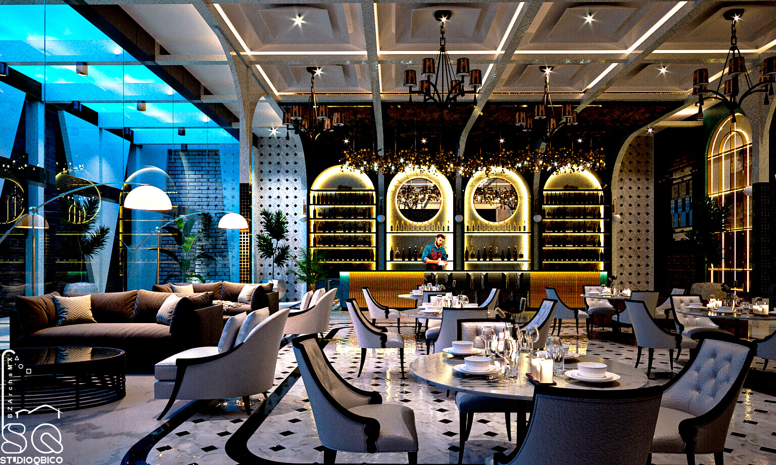 ArtStation - Proyecto de Interiorismo - BAR "LATIN"