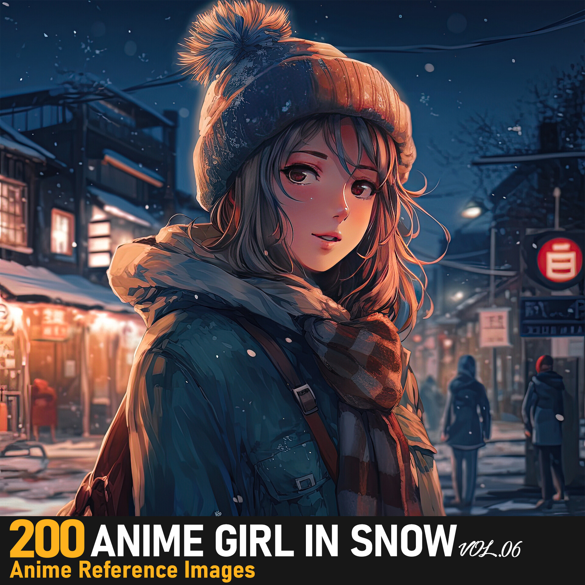 ArtStation - Anime Girl In Snow VOL.06|4K Reference Images