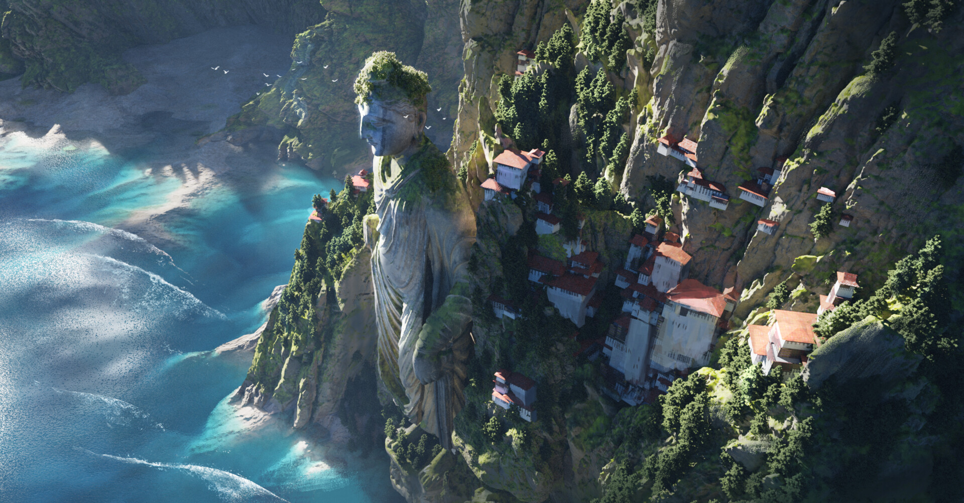 ArtStation - Cliffside Monastery