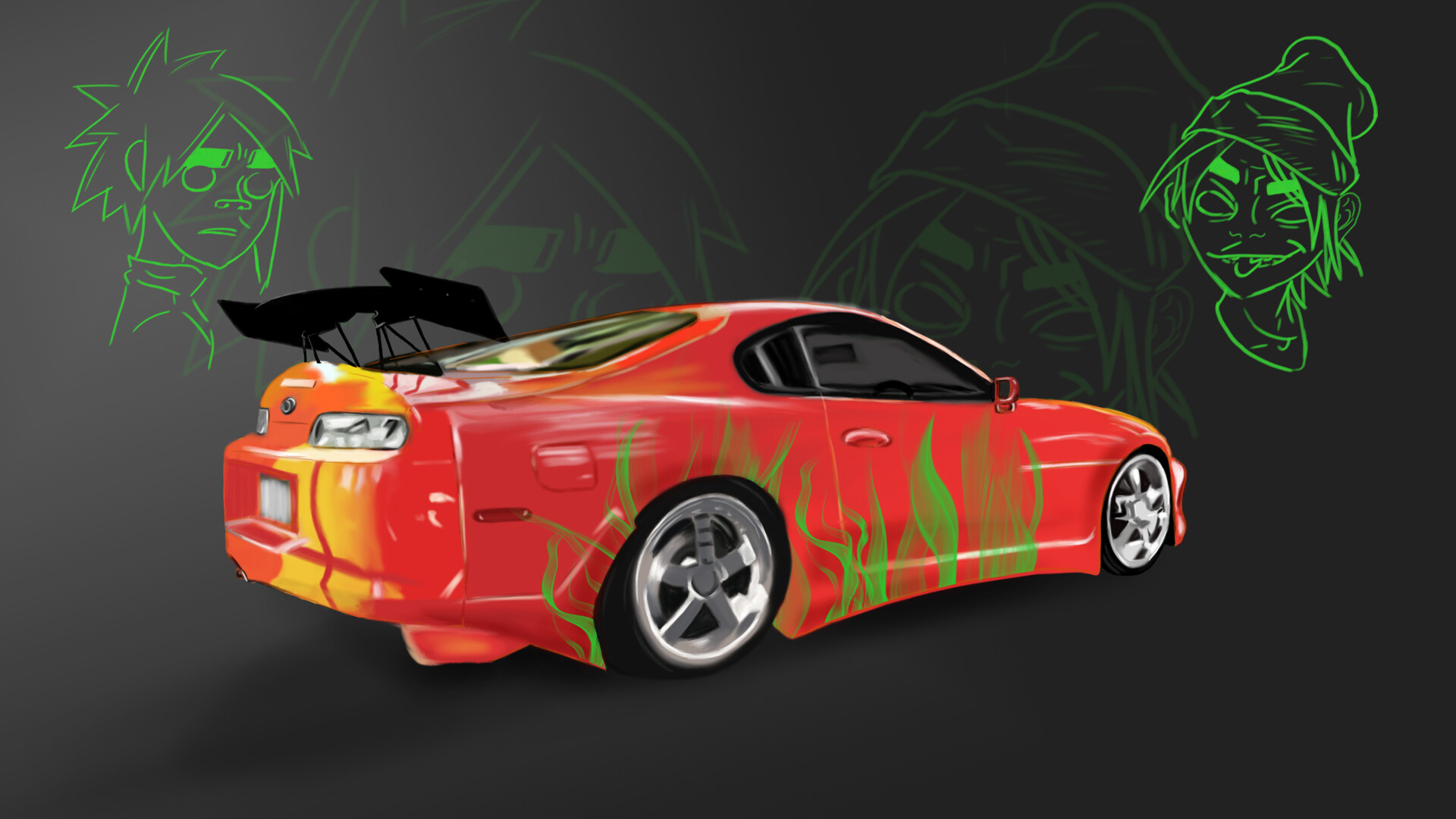 ArtStation - Supra Illustration X Gorillaz