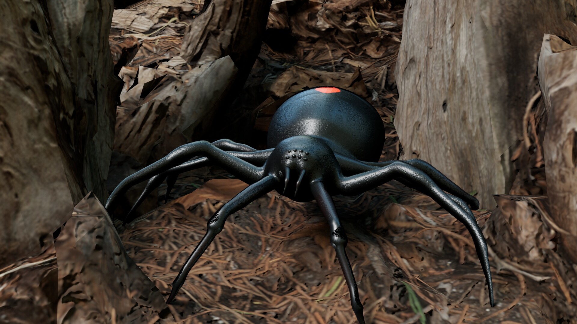 ArtStation - Black Widow in the forest