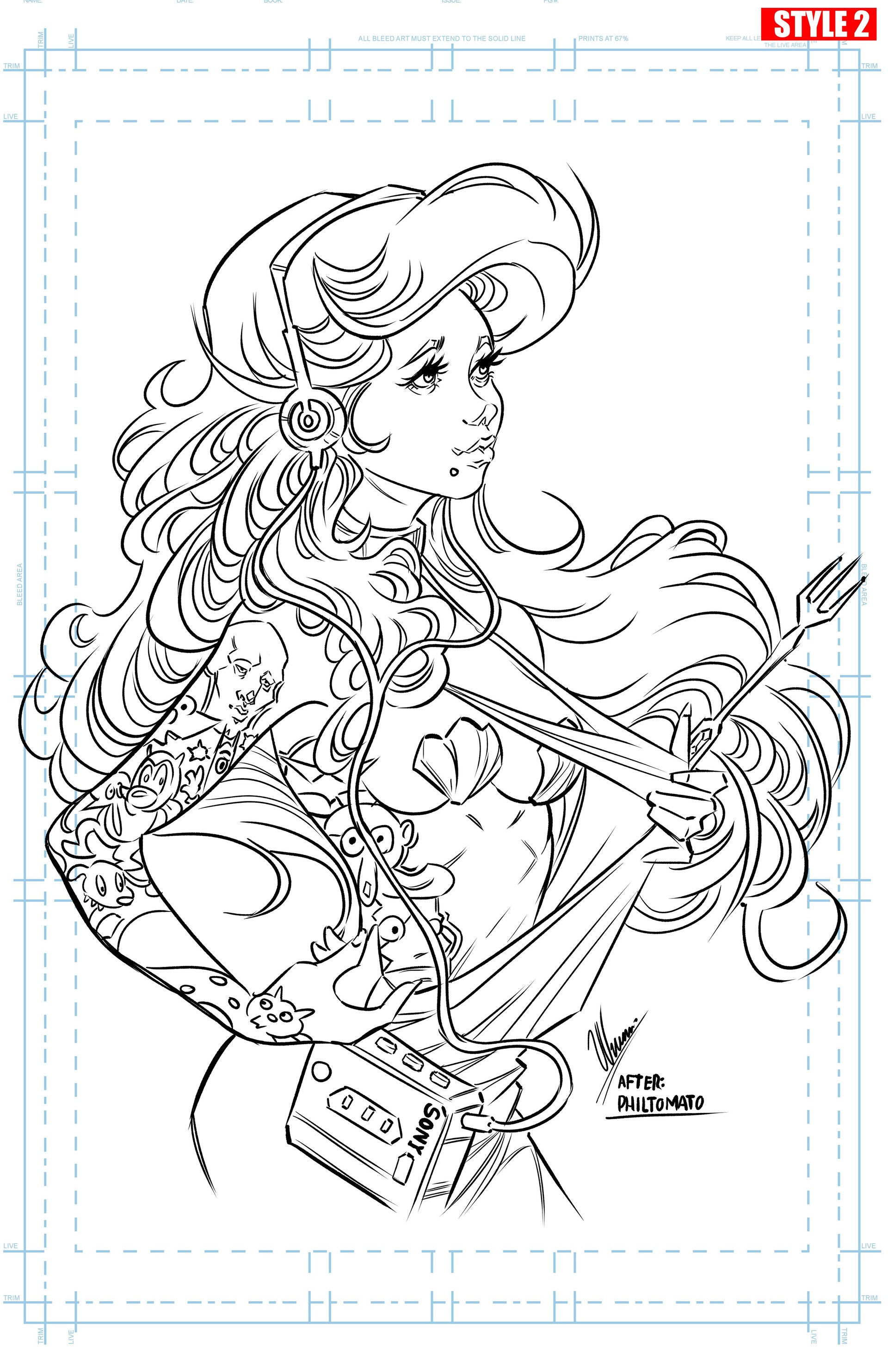 princess tattoo coloring pages