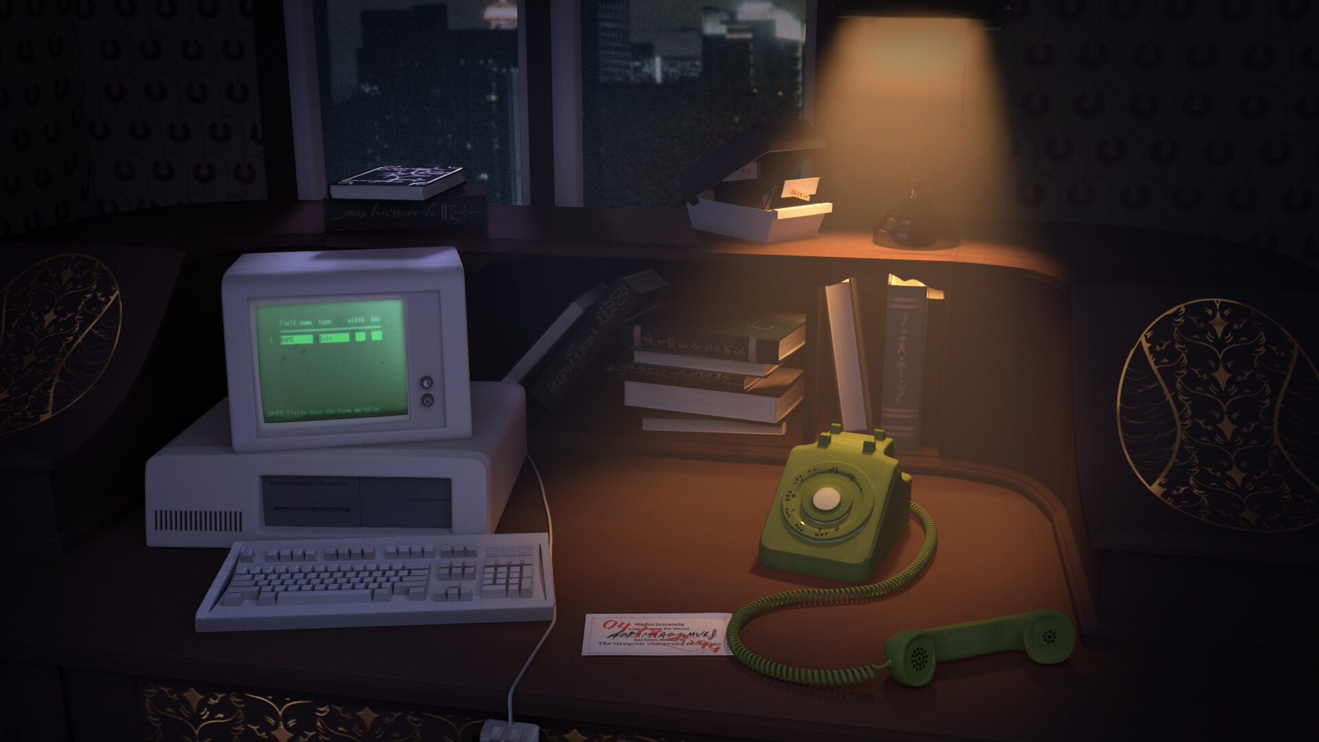 ArtStation - Vintage Desk Setup