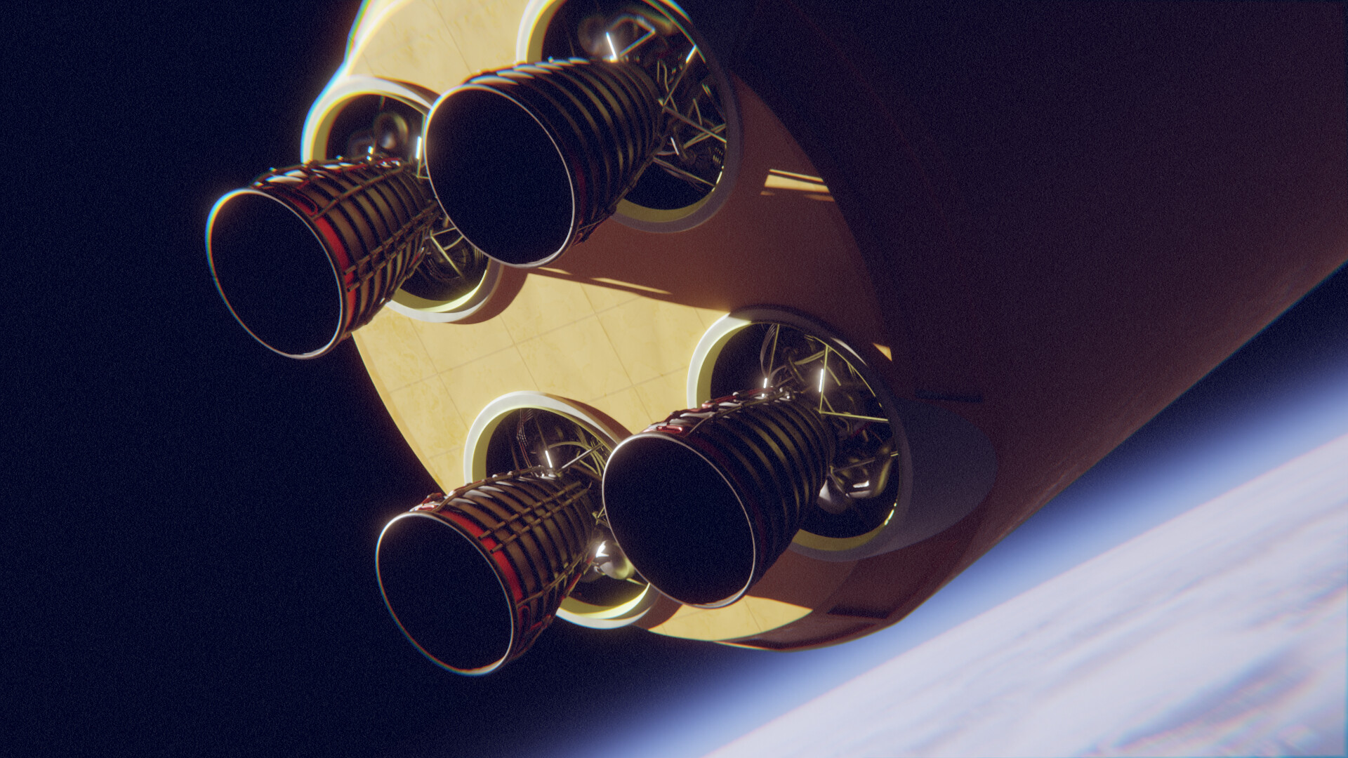 ArtStation - SLS RS-25 Rocket Engine