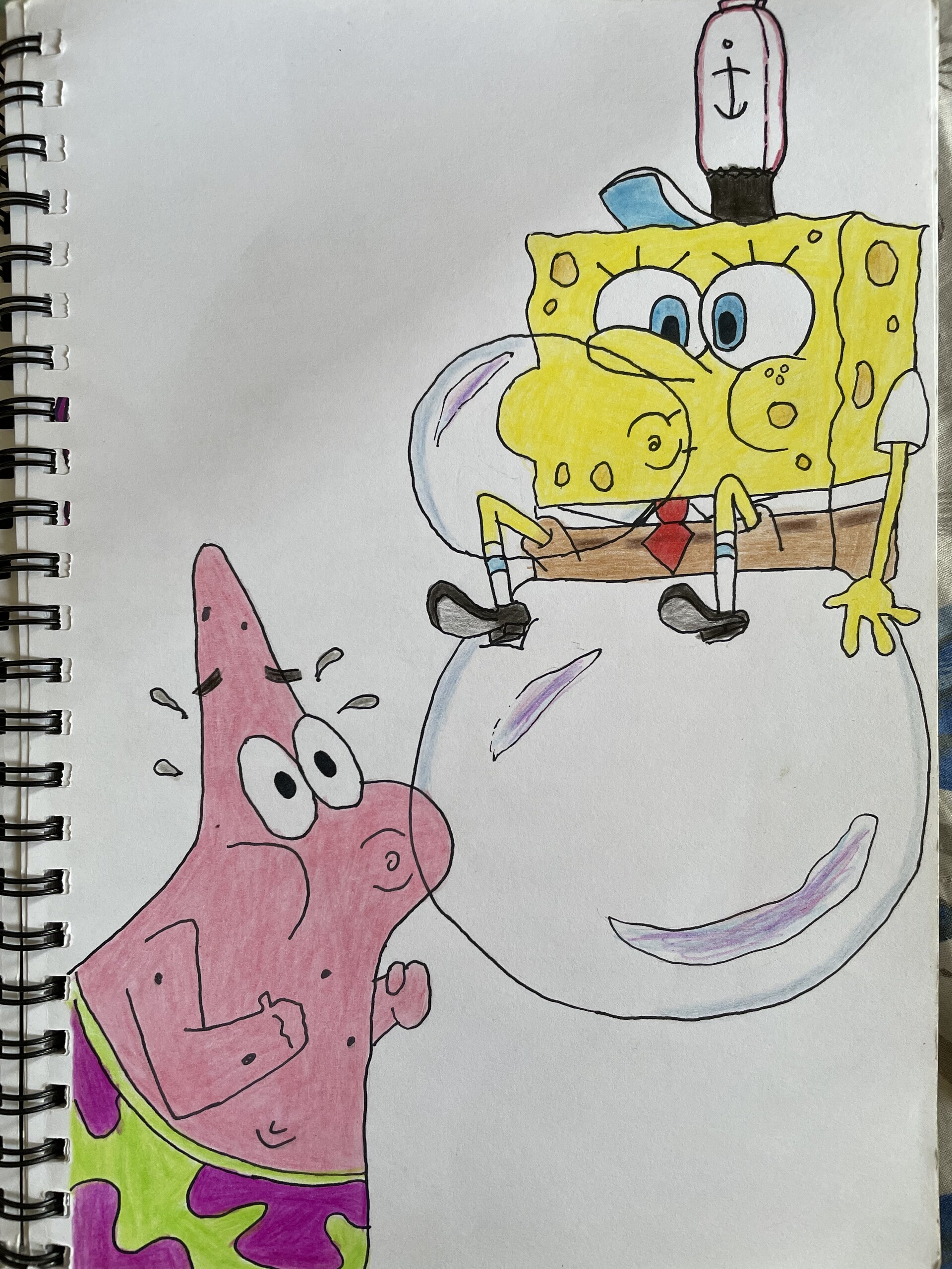 patrick and spongebob drawing