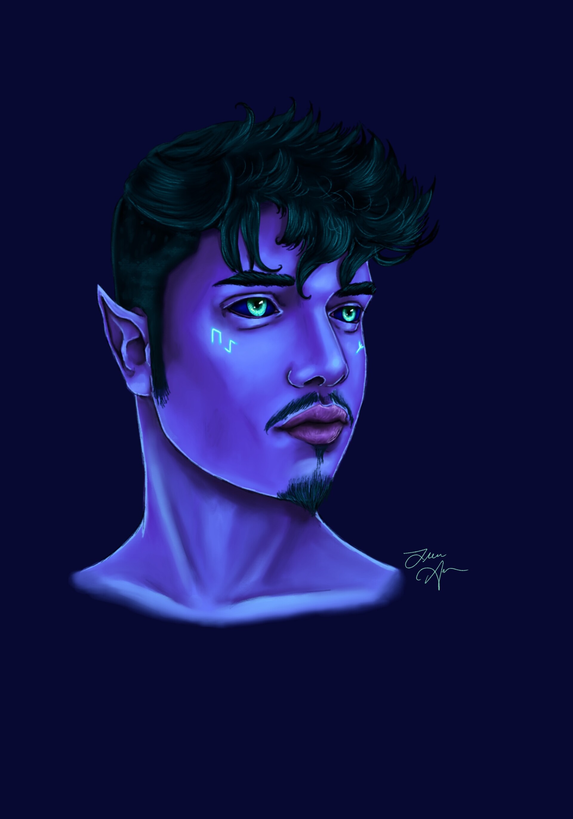 ArtStation - Self Portrait/Night Elf