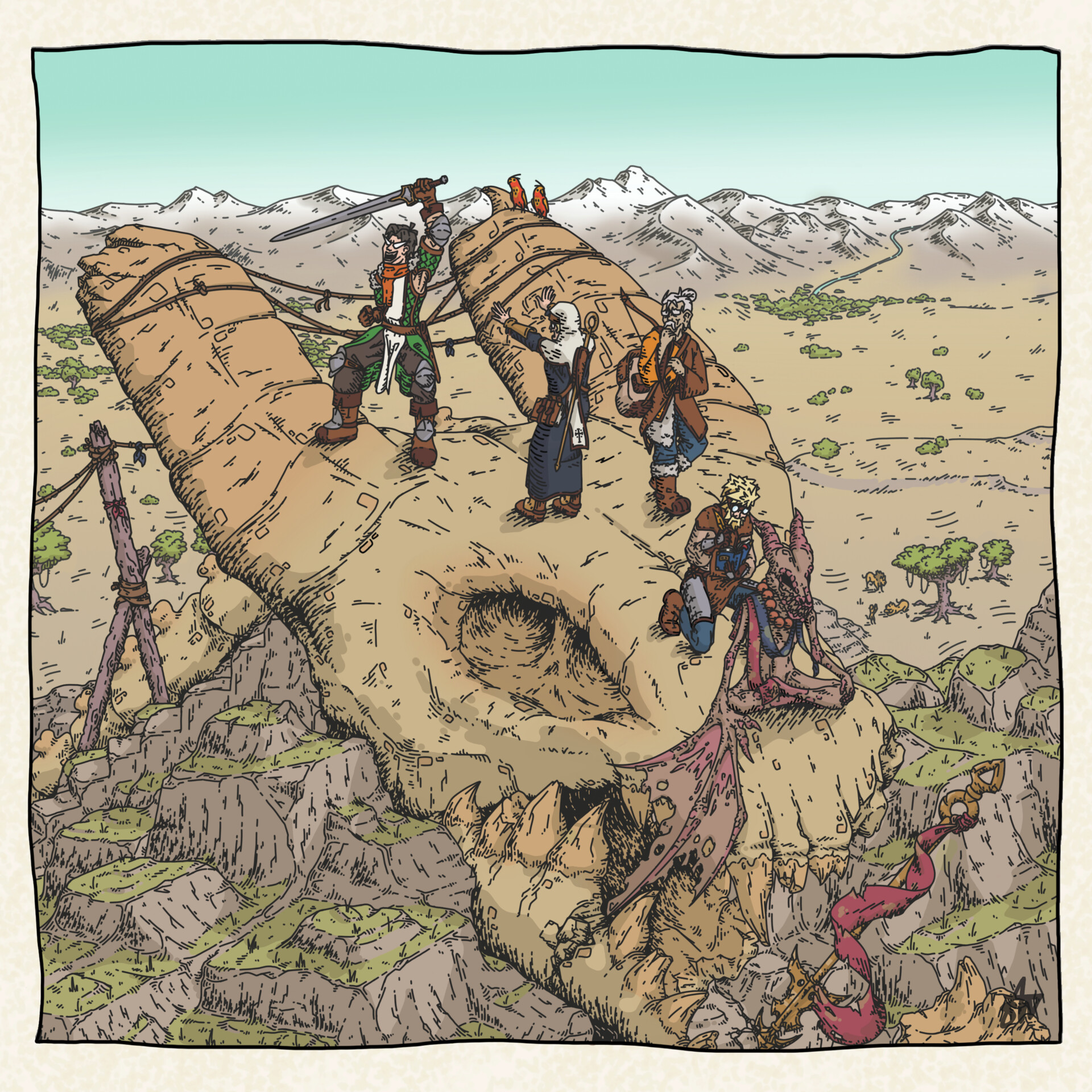 ArtStation - ancient dragon cult site