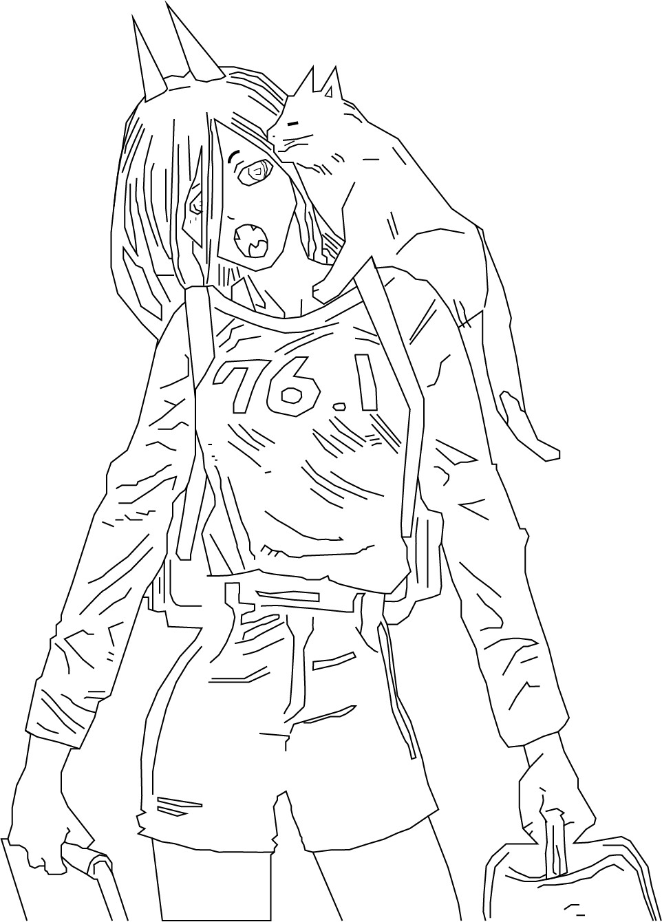 ArtStation - power drawing chainsaw man