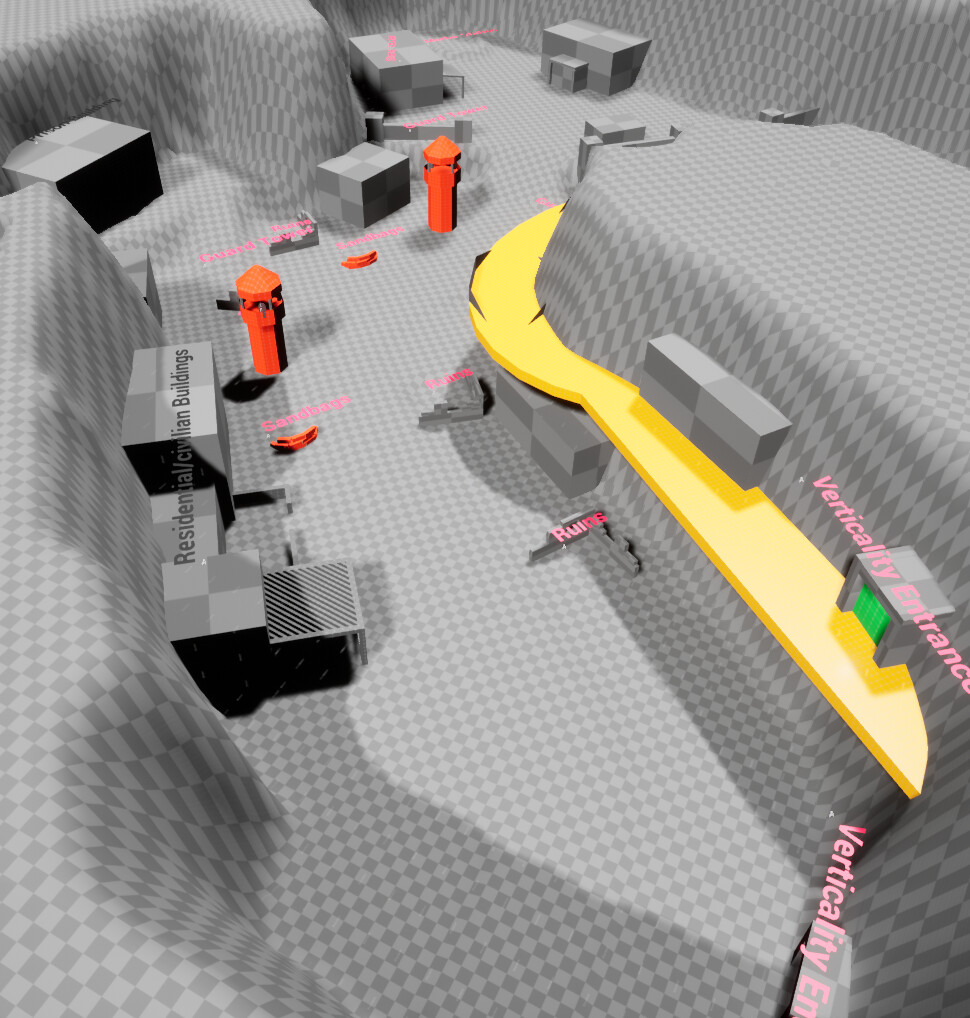 ArtStation - Desert/cave level blockouts and first art pass