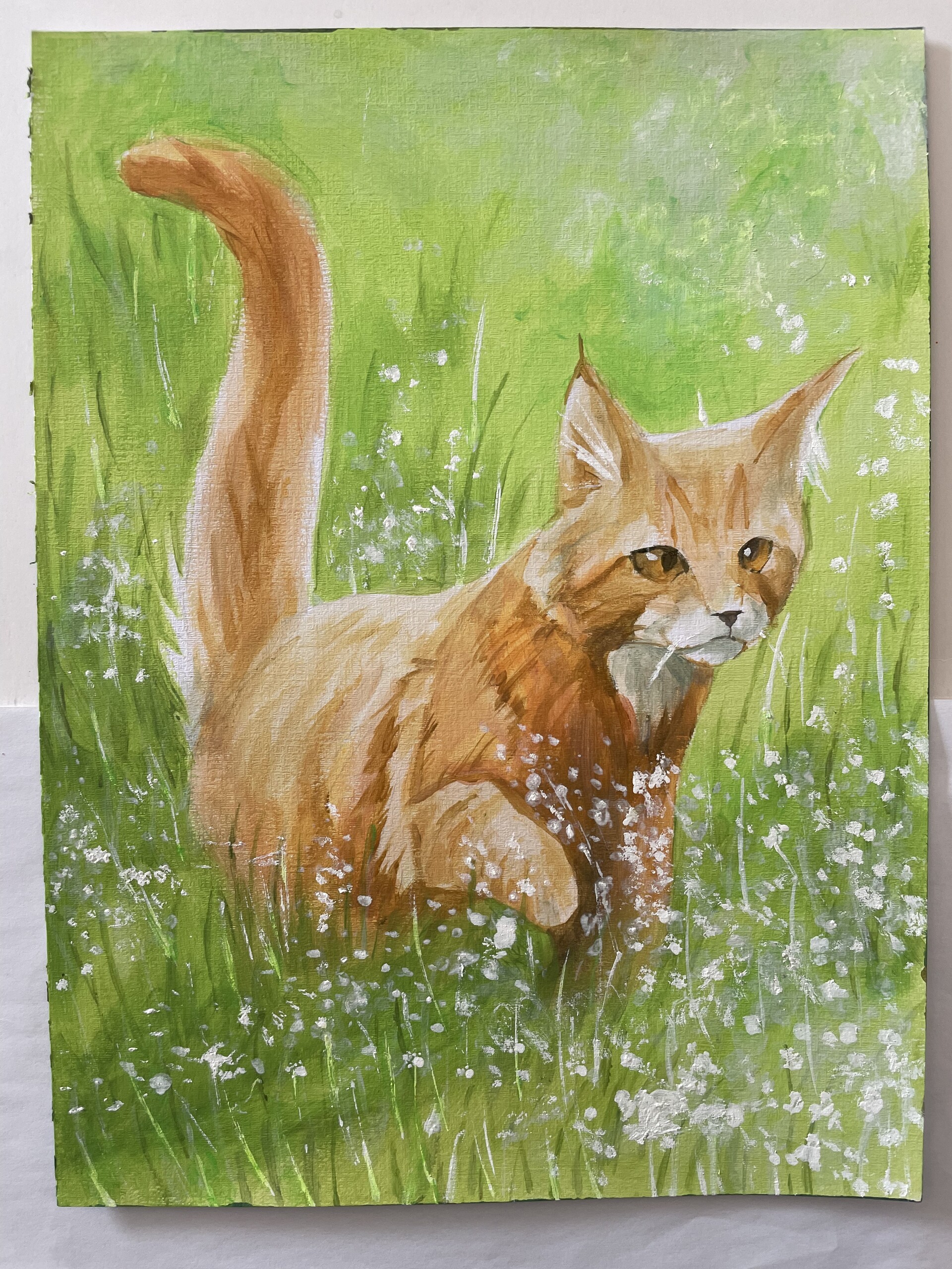 ArtStation - cat in grass