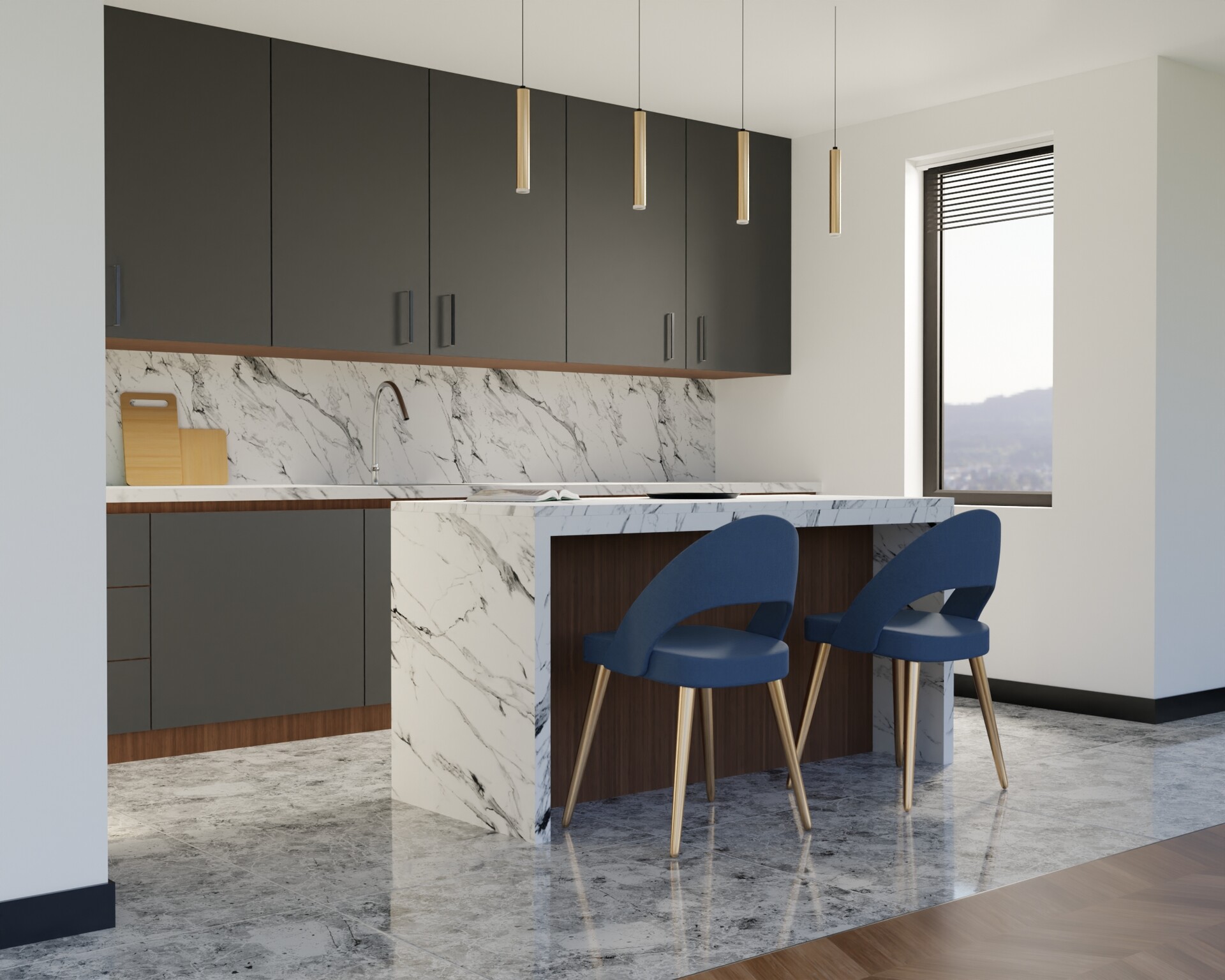 ArtStation - Marble Kitchen