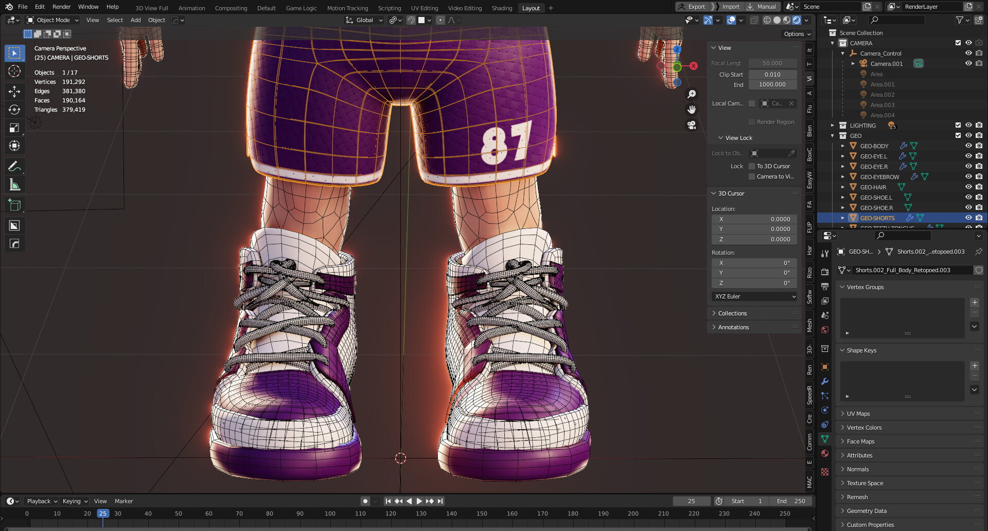 Phong Ly - Nba Player - Blender Character 3d Modeling
