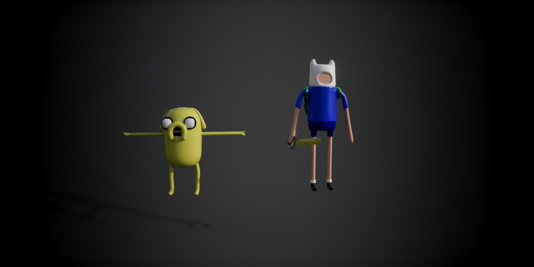ArtStation - finn and jake made in maya