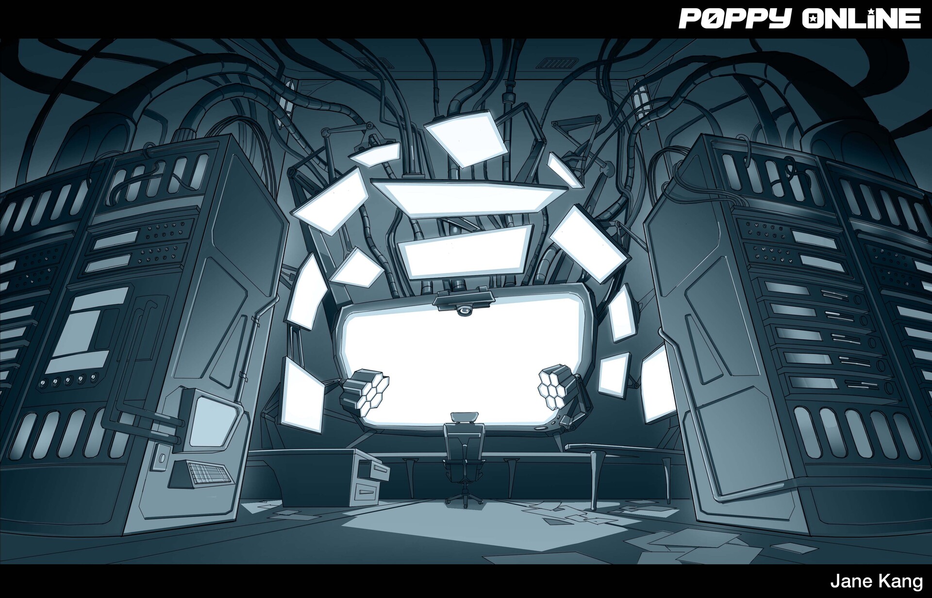 ArtStation - Computer Room for Poppy Online