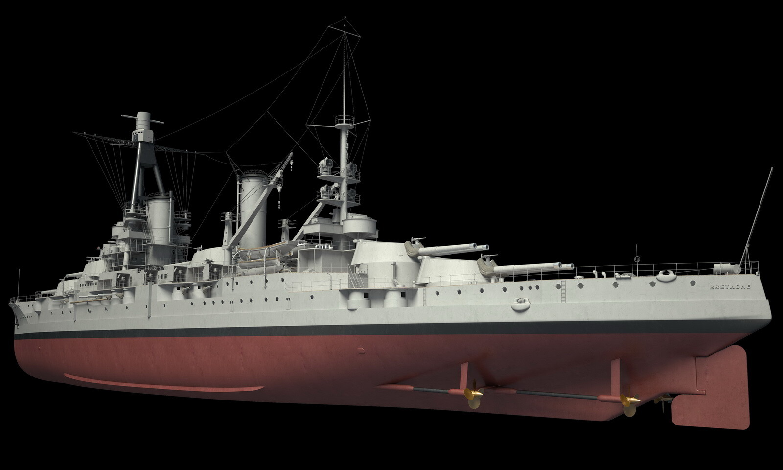 ArtStation - French battleship Bretagne