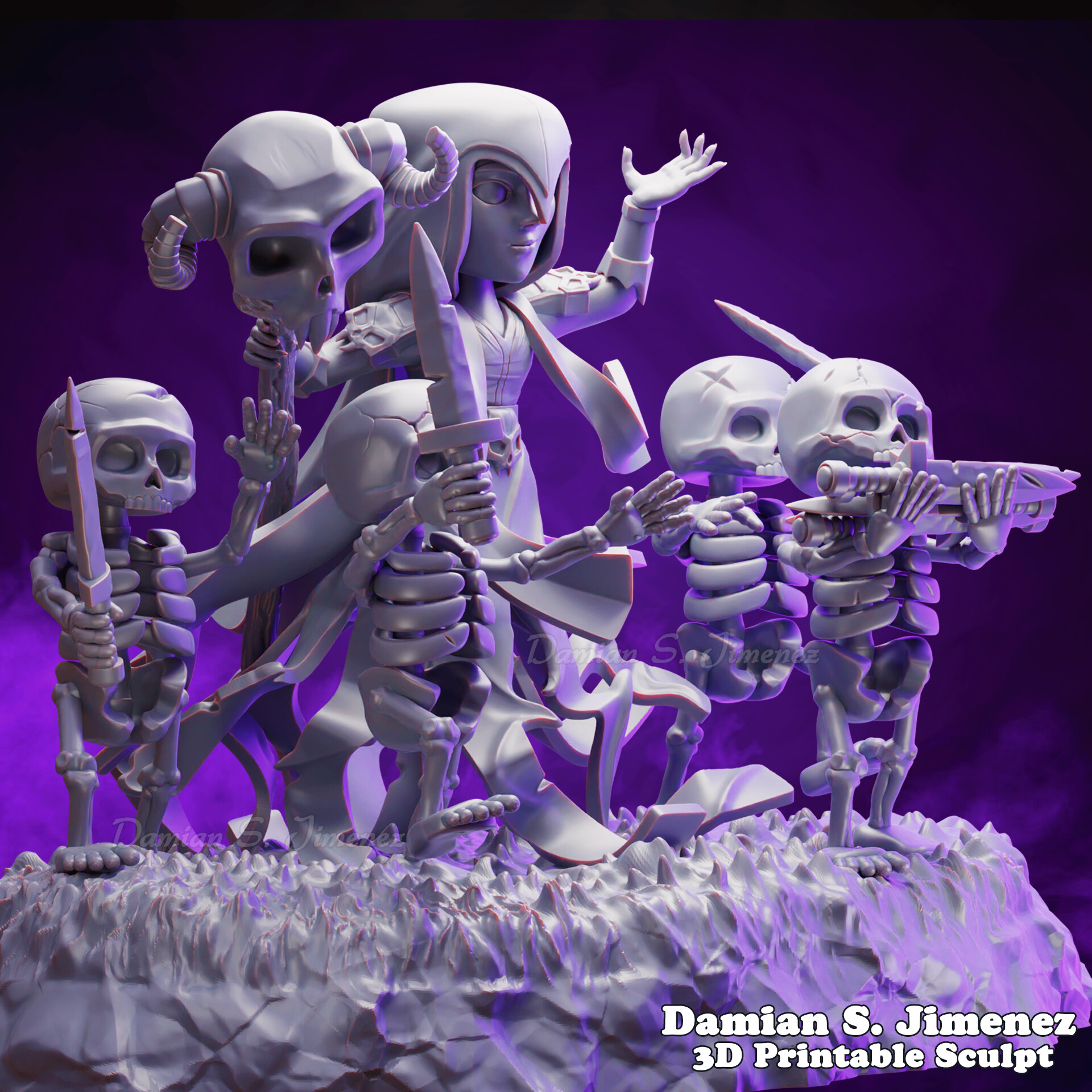 skeleton army or witch
