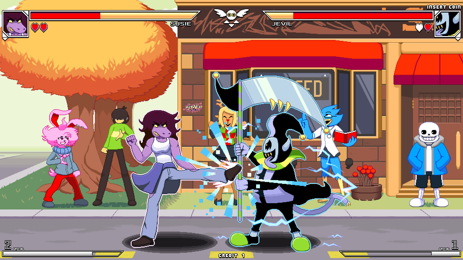 Mark Apilado - Ditchu's Susie vs. Jevil mockup remake.