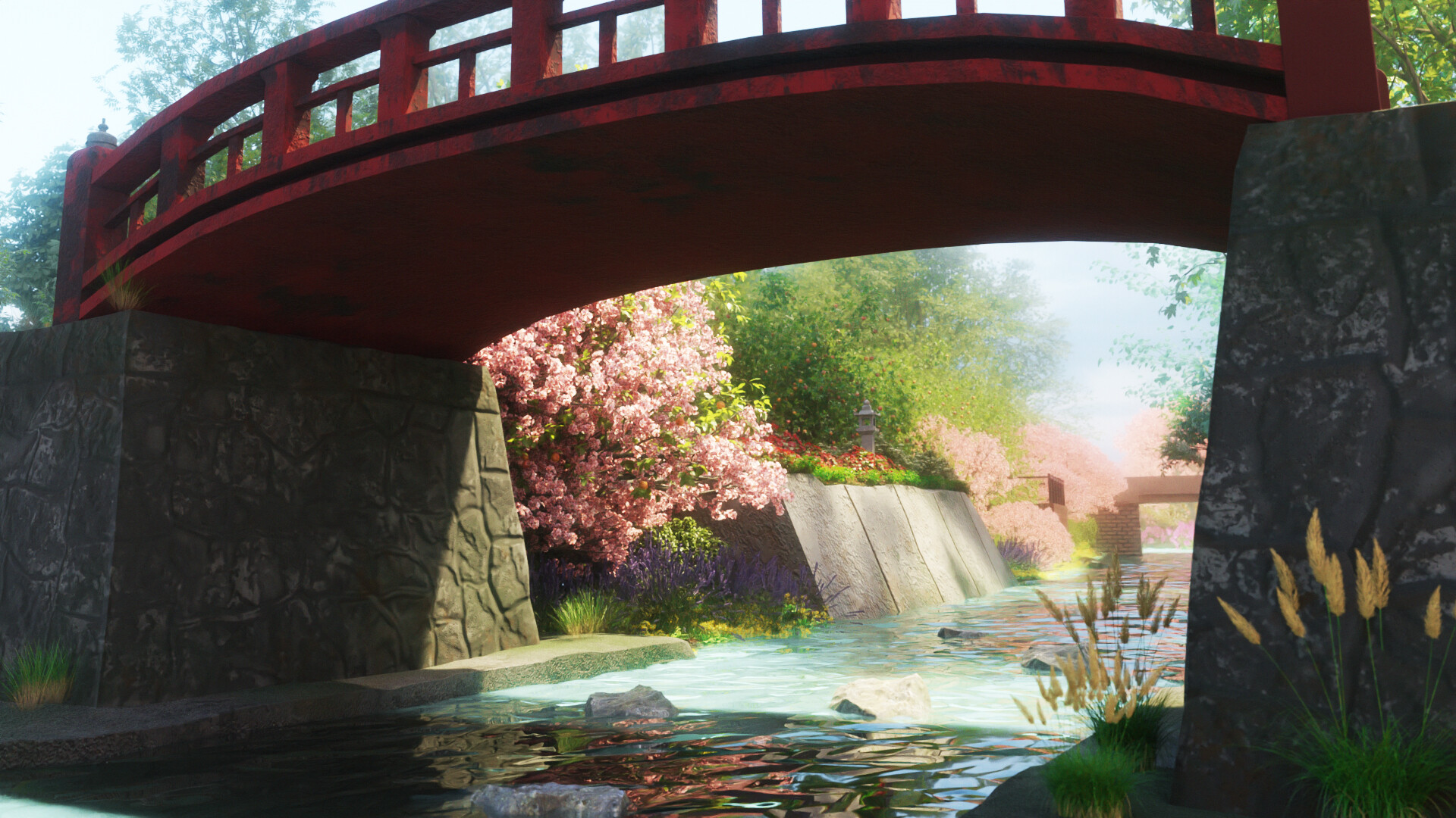 ArtStation - Under japanese bridge