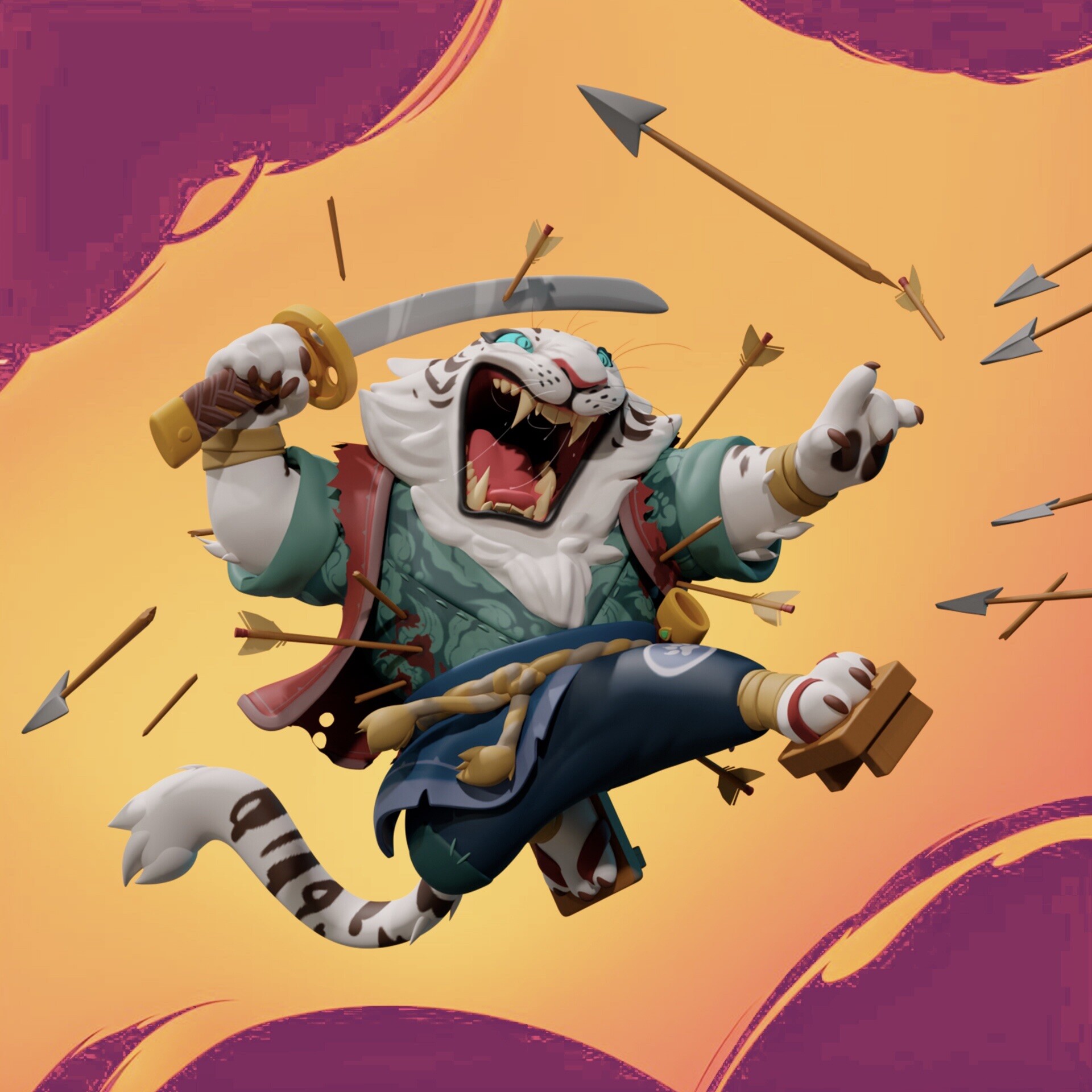 ArtStation - Tiger Samurai