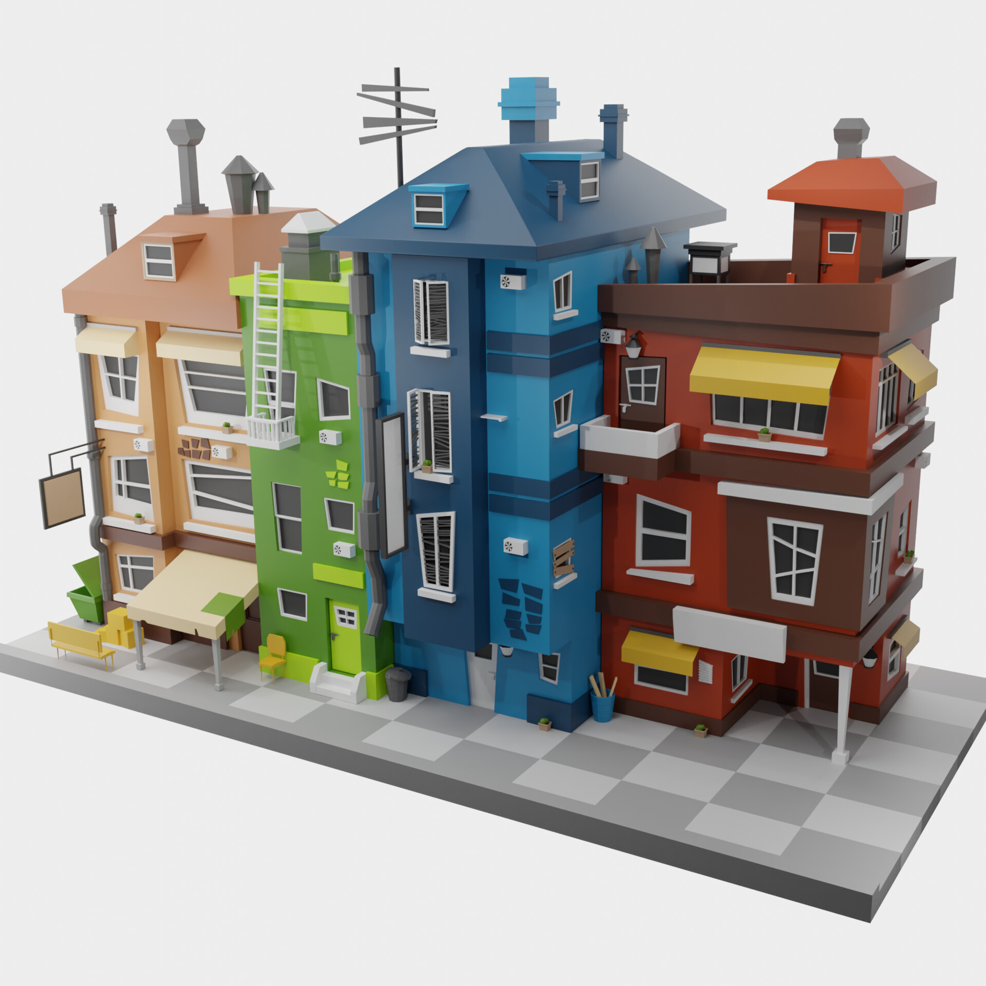 ArtStation - PiXarpur! Low Poly 3D Art, inspired by @Serpico3D
