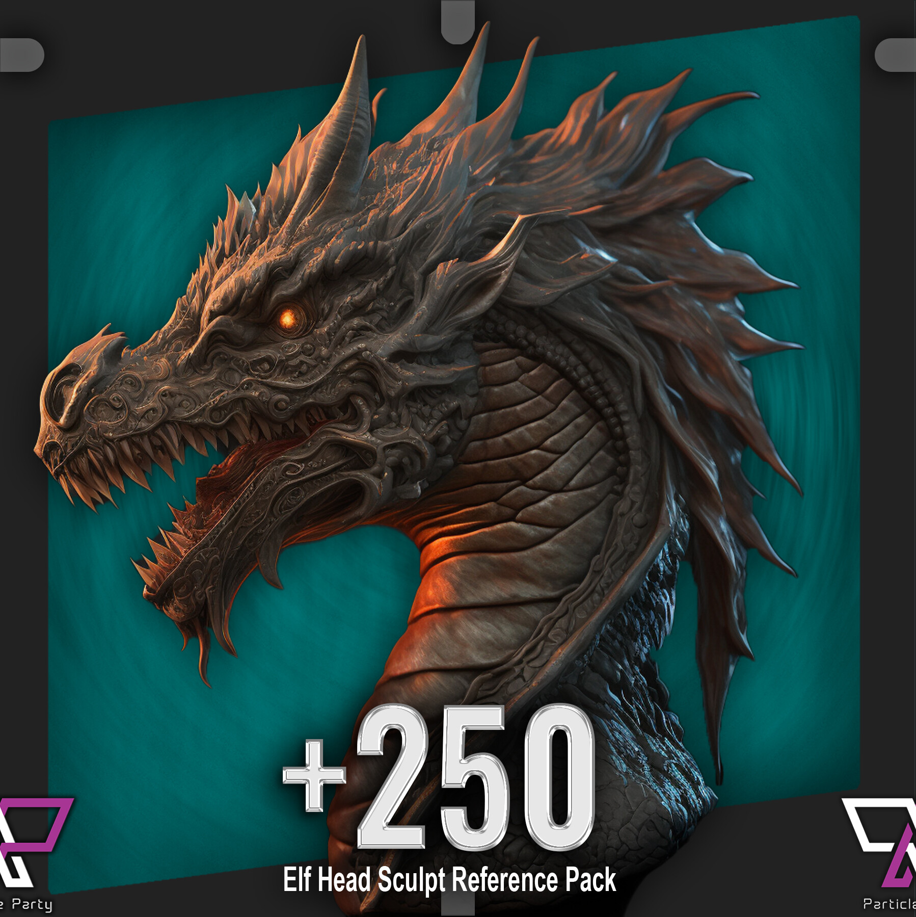 ArtStation - +250 Dragon Head Sculpt Reference Pack
