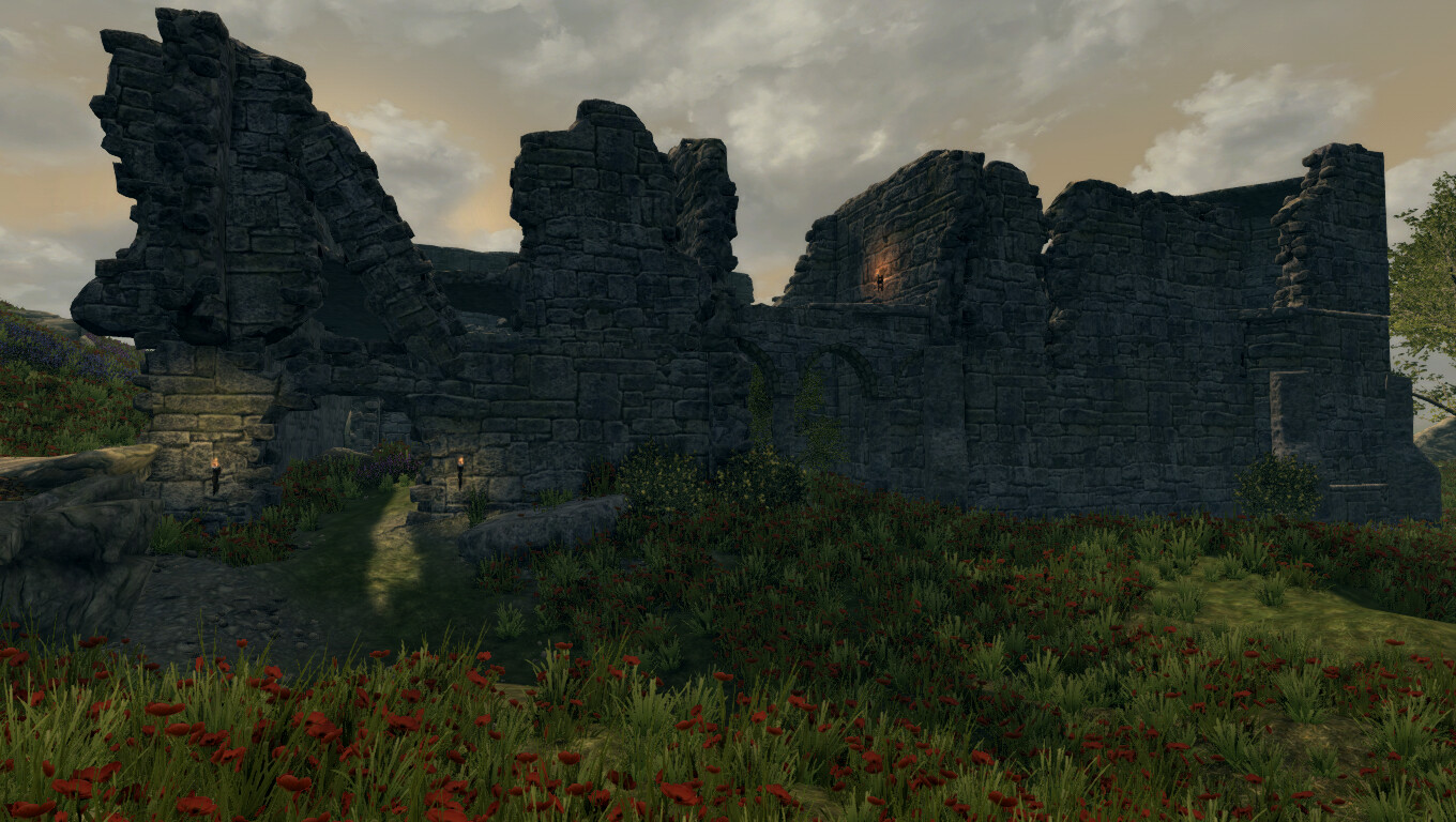 ArtStation - beyond skyrim mod project _ruined fort set