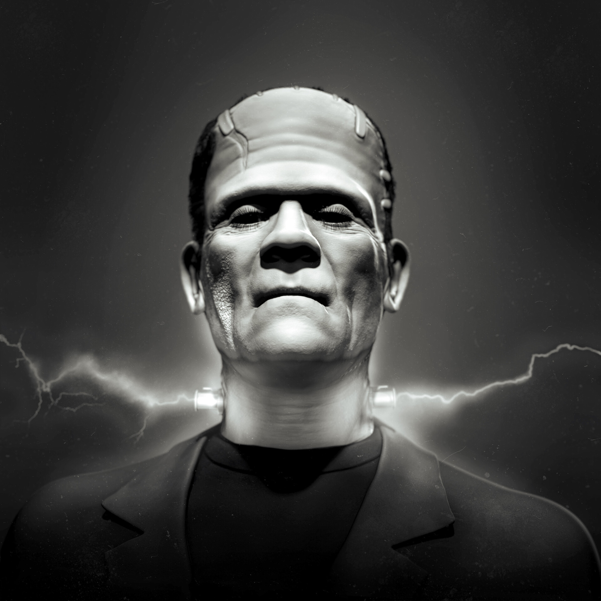 ArtStation - Frankenstein 3d portrait