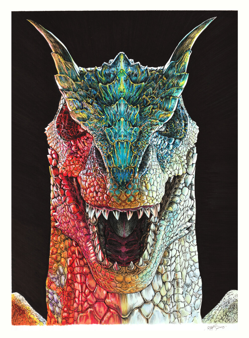 ArtStation - Ice Fire Tigrex Portrait