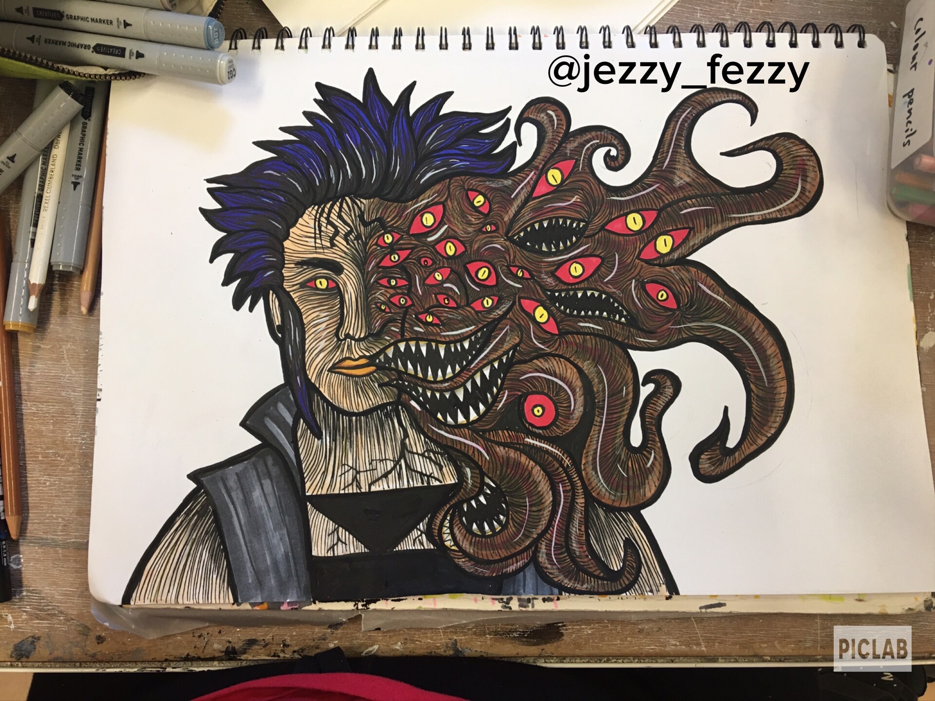 ArtStation - Possessed Douxie- Lovecraftian Style