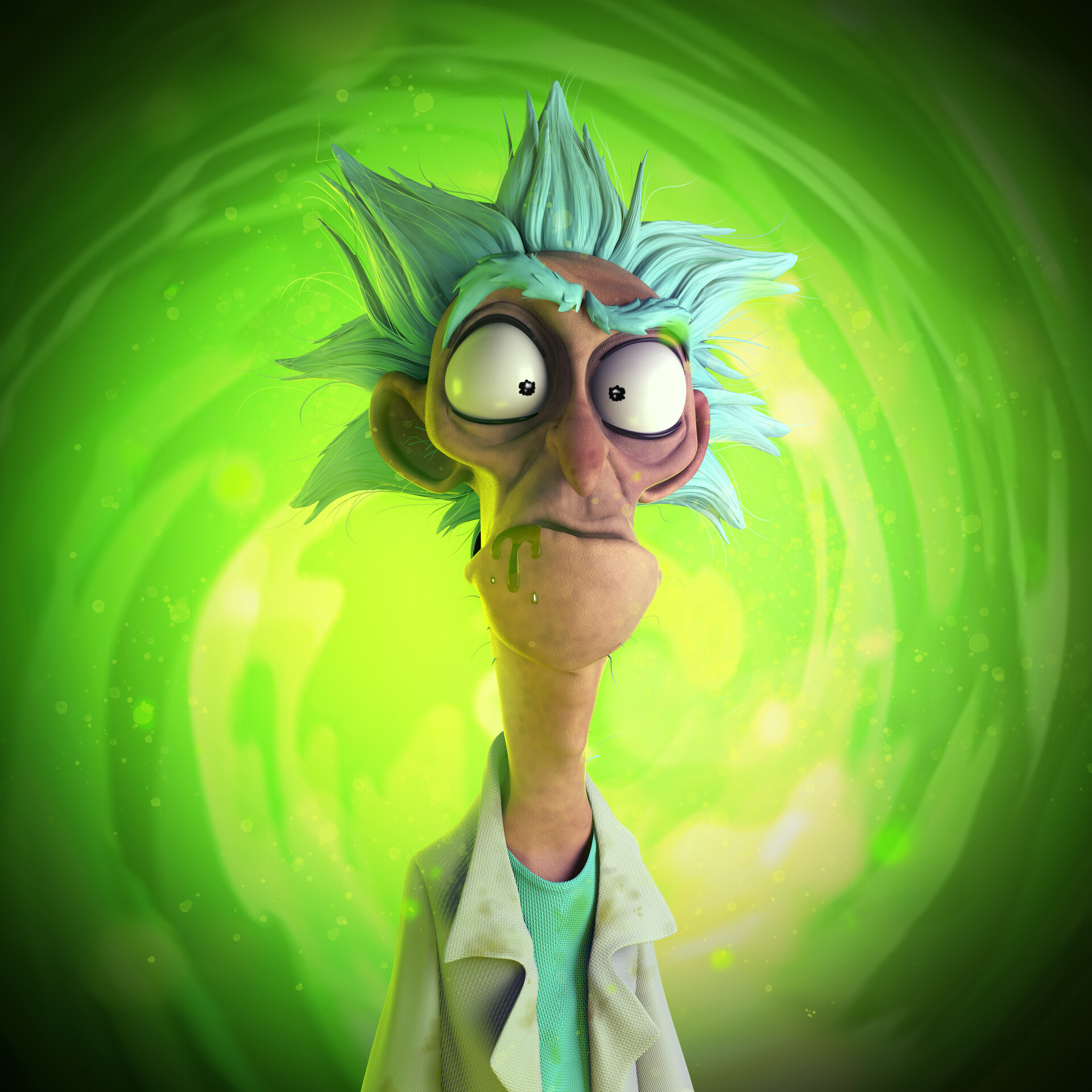ArtStation - Rick Sanchez Speed Sculpt