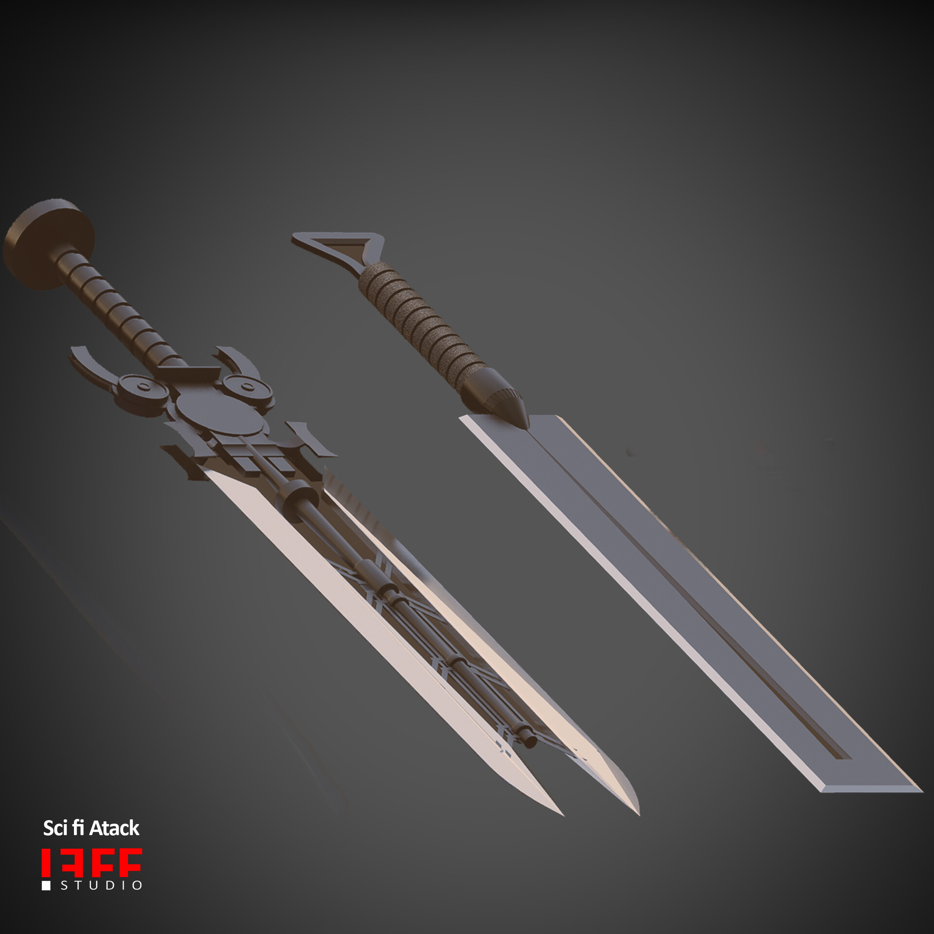 Jeff Studio - SCI FI ATTACK (SCI FI CYBERPUNK SWORD BASEMESHES) VOL 20