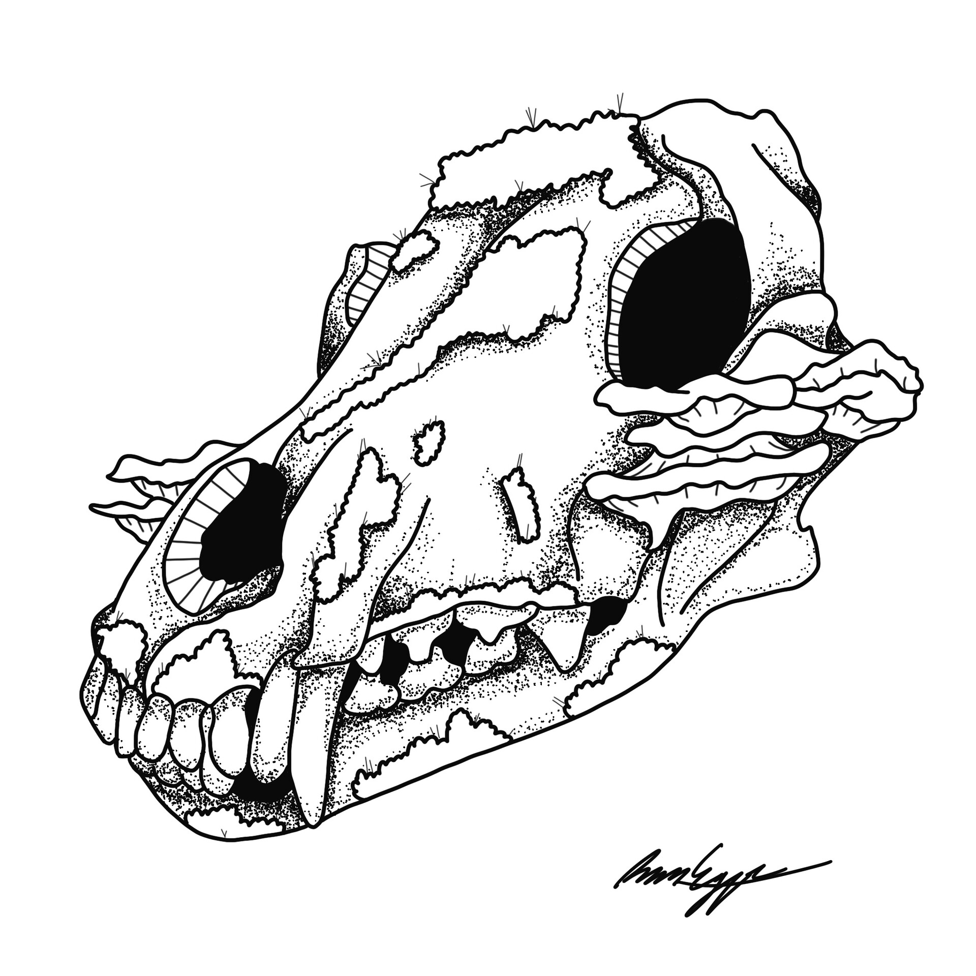 ArtStation - Mossy Skull