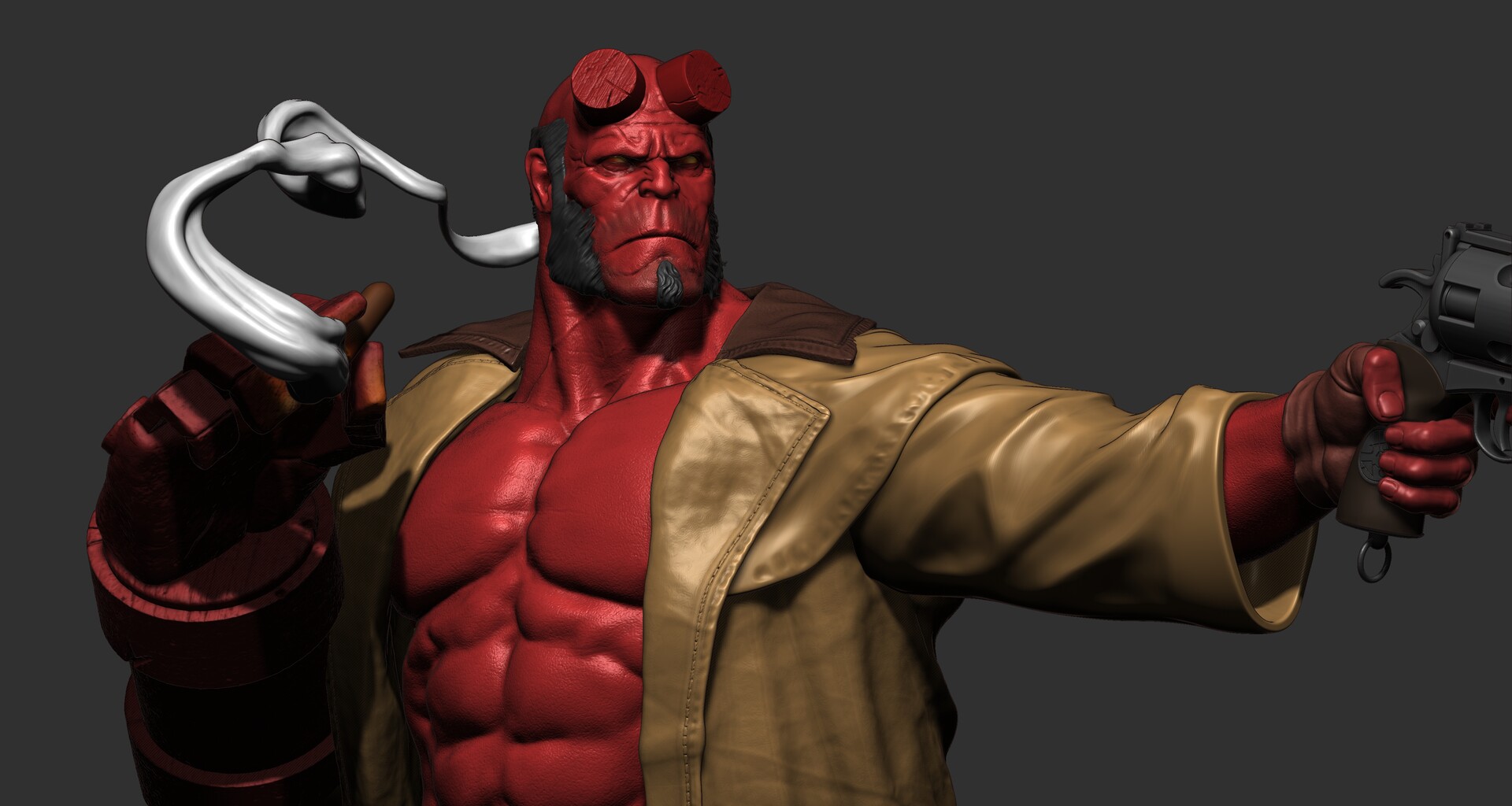 Alvaro Stuardo - Hellboy wip