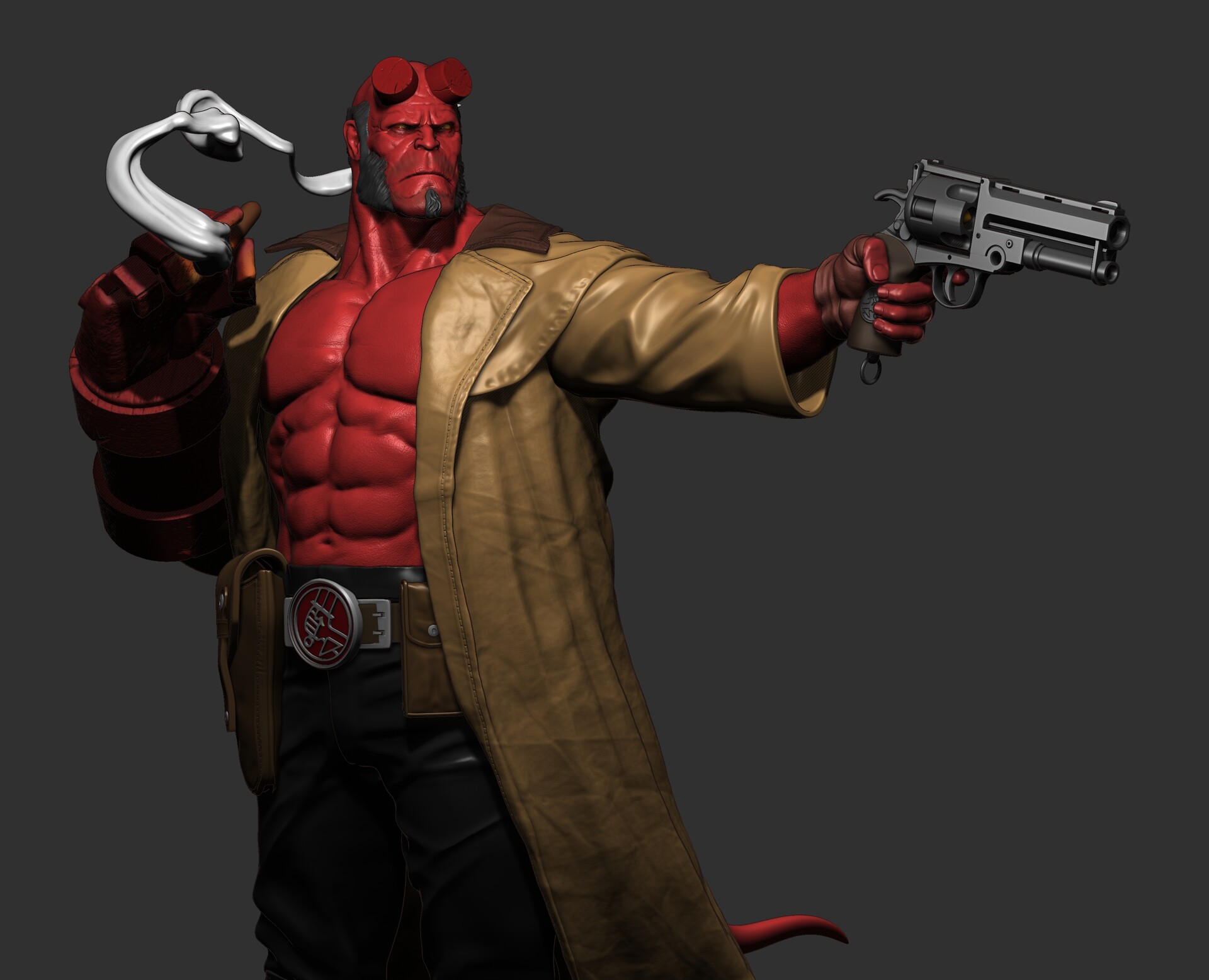 Alvaro Stuardo - Hellboy wip