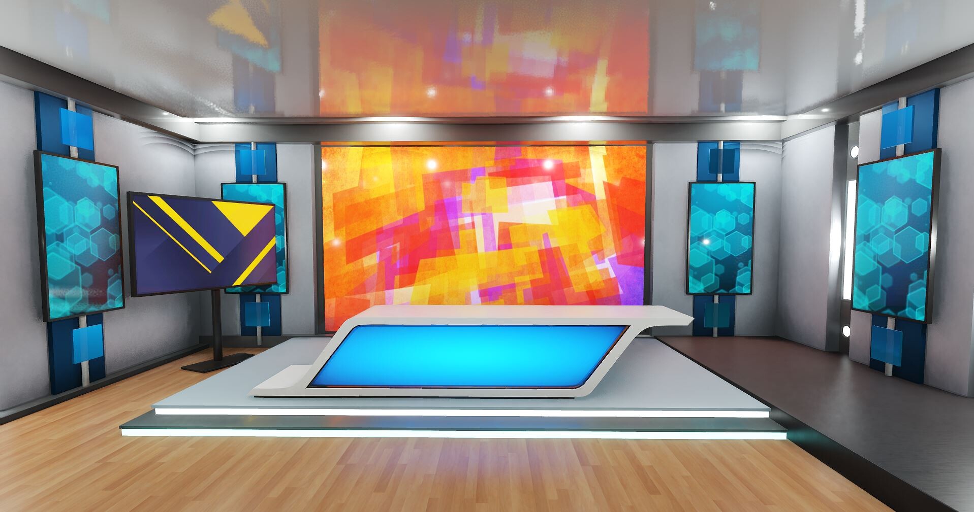 Anit Pednekar - News Channel Set Design Unigine