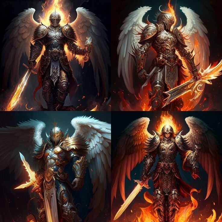 ArtStation - THE FIRE ANGEL'S (INSPIRACIÓN MITOLOGICA)