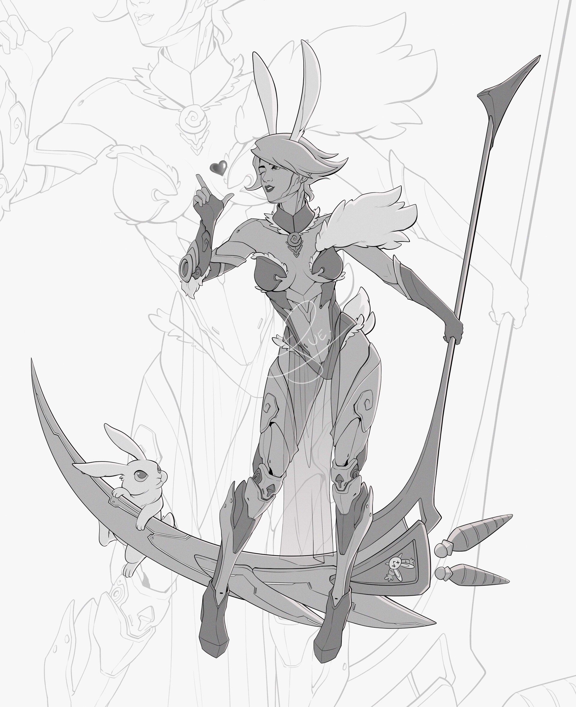 ArtStation - Just cuz it is the Year of the Rabbit_ Sci-fi Bunny Girl