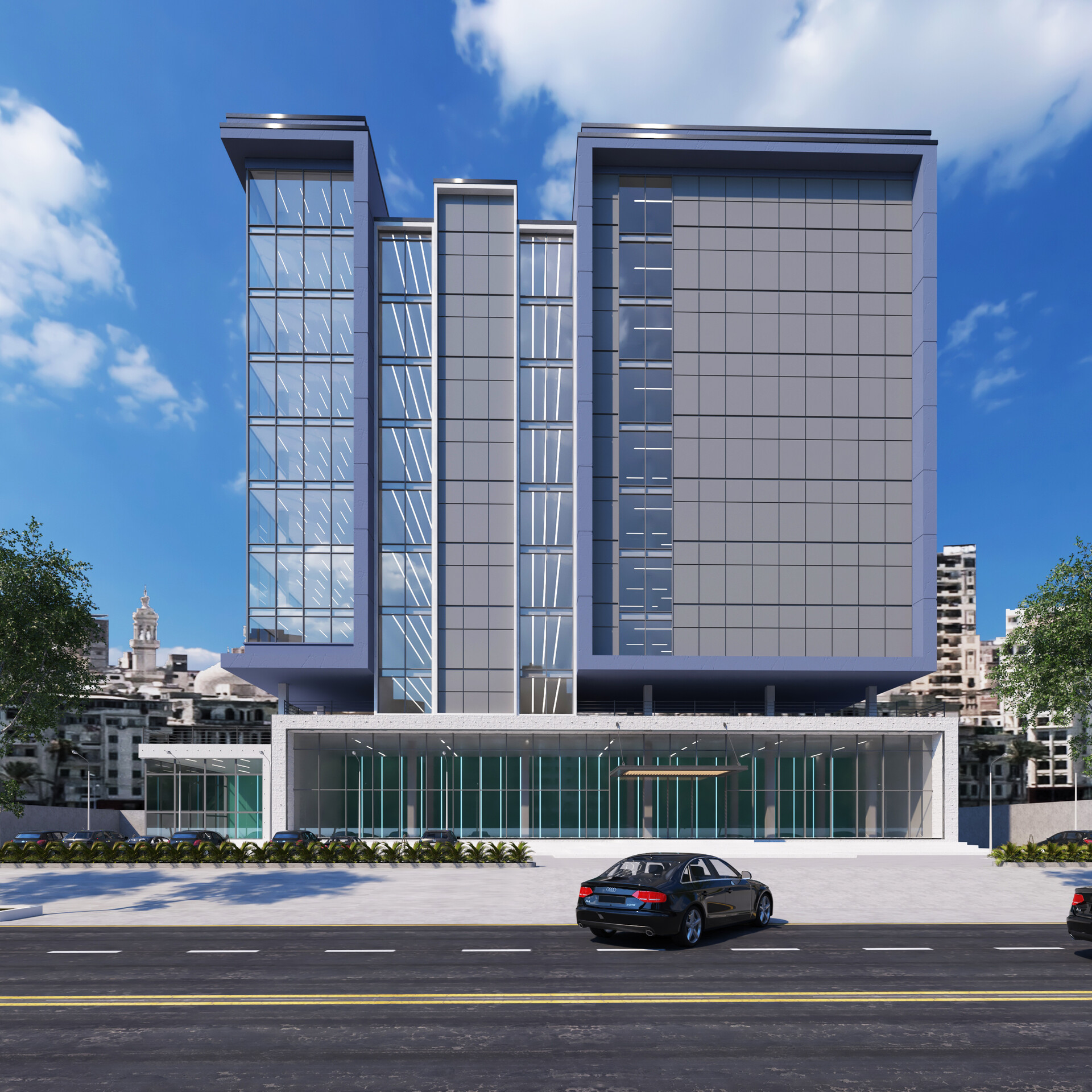 ArtStation - Exterior Render of Commercial Building