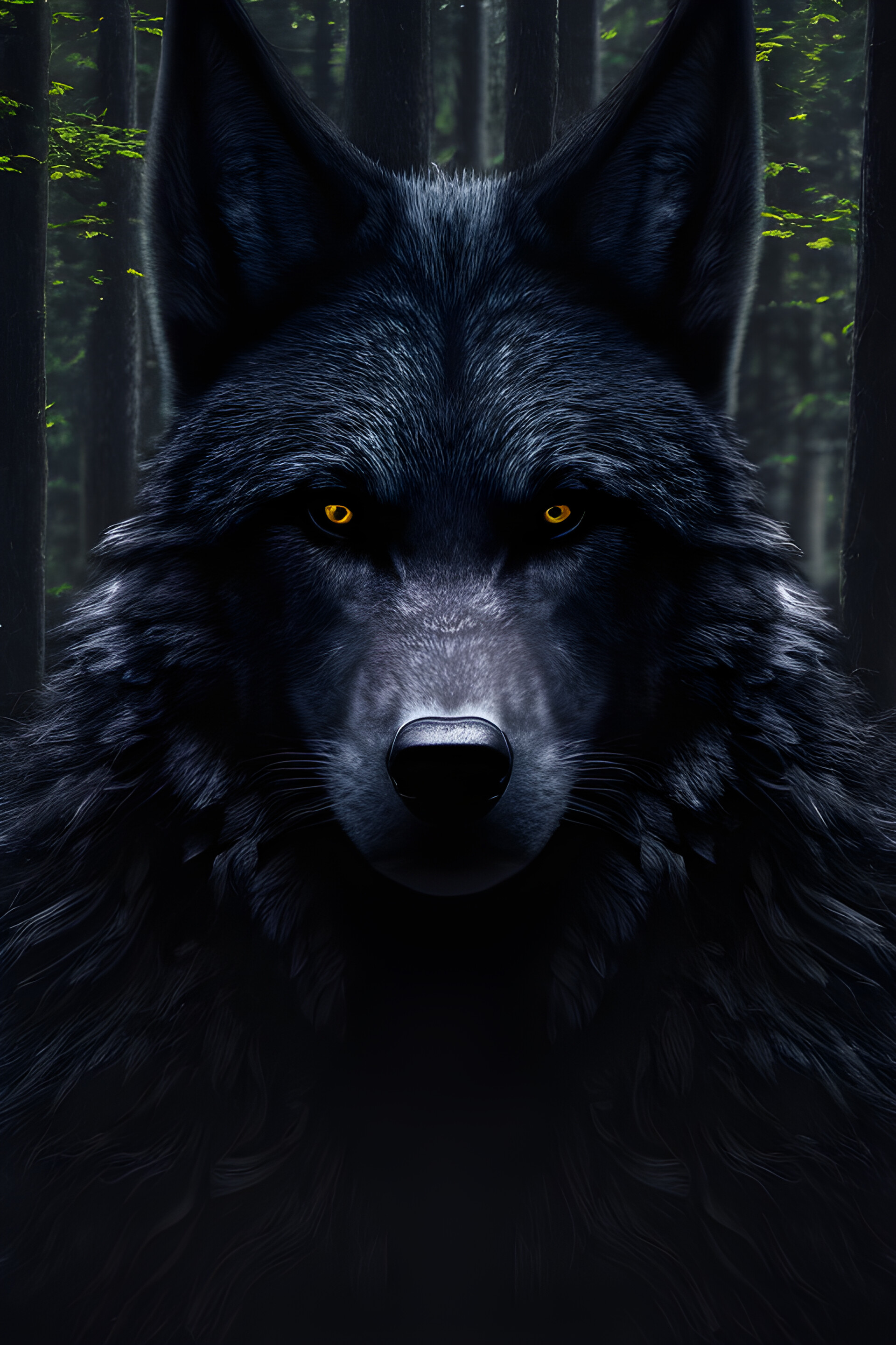 ArtStation - A where wolf in a jungle